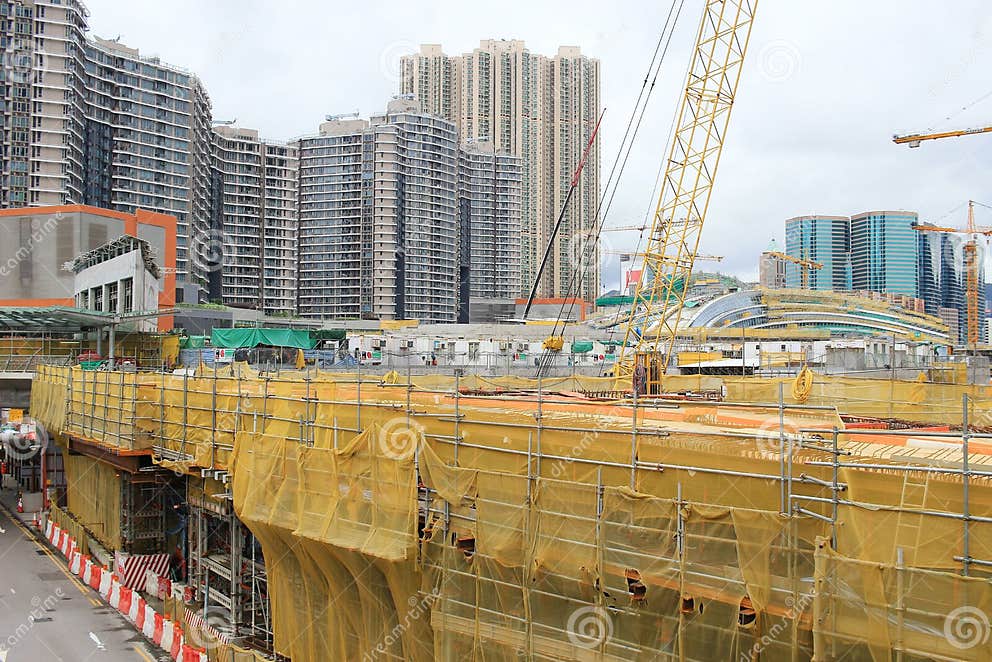 Construction Site of High Speed Rail at Hk Editorial Photo - Image of ...