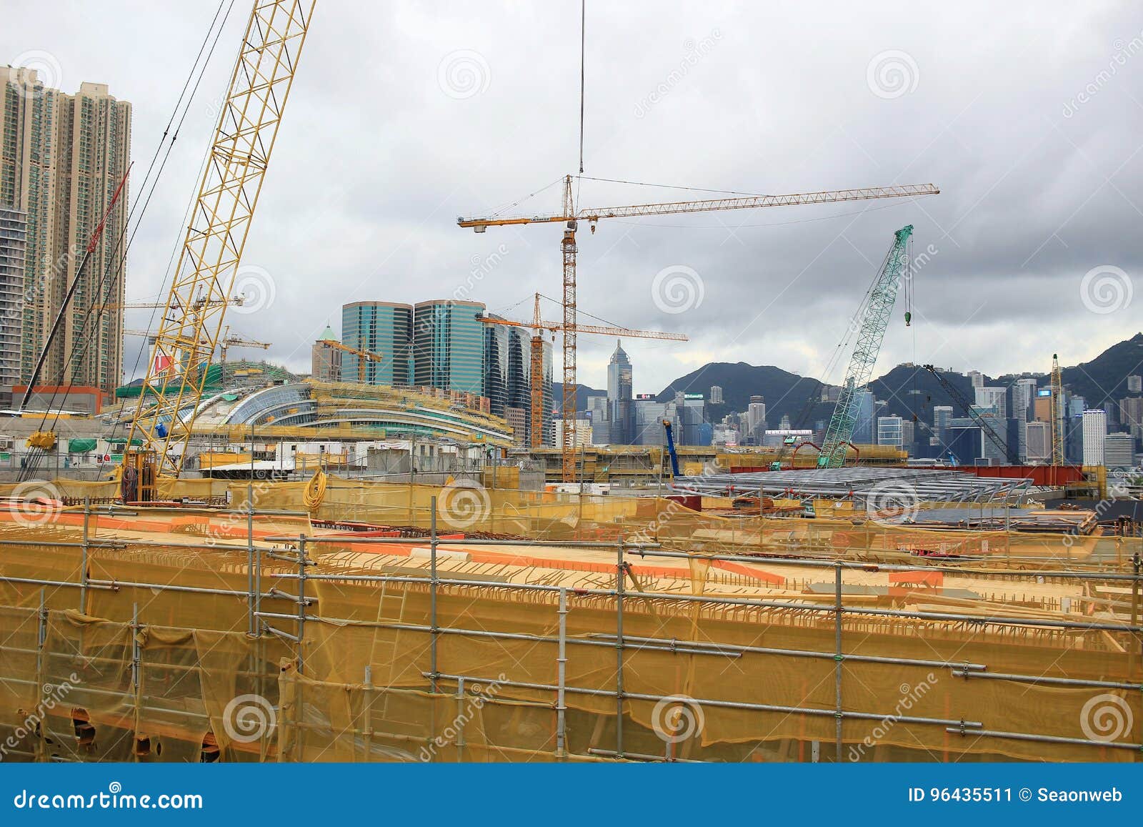 Construction Site of High Speed Rail at Hk Editorial Photo - Image of ...
