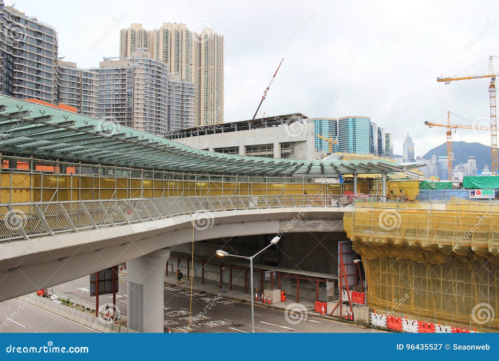 Construction Site of High Speed Rail at Hk Editorial Photography ...