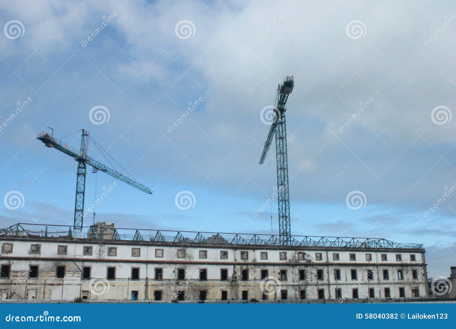 Construction Site stock photo. Image of block, cloud - 58040382
