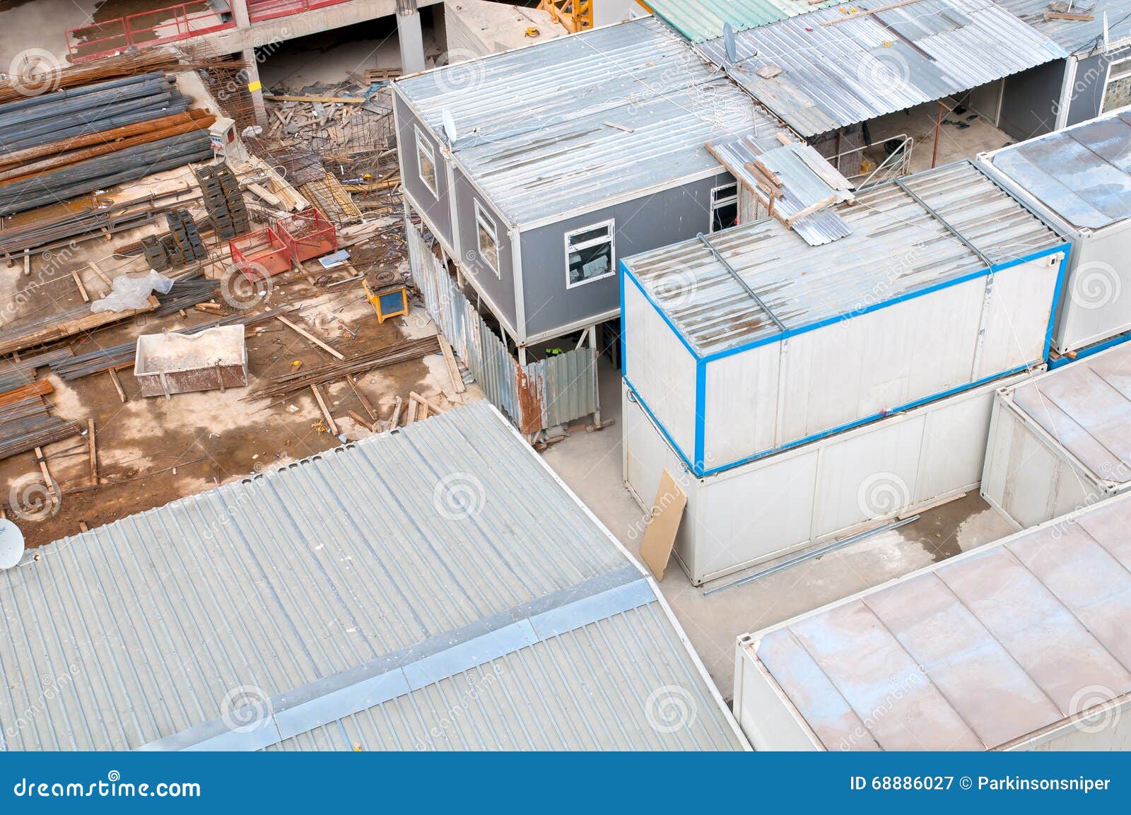 Construction Site stock image. Image of construct, barrack - 68886027