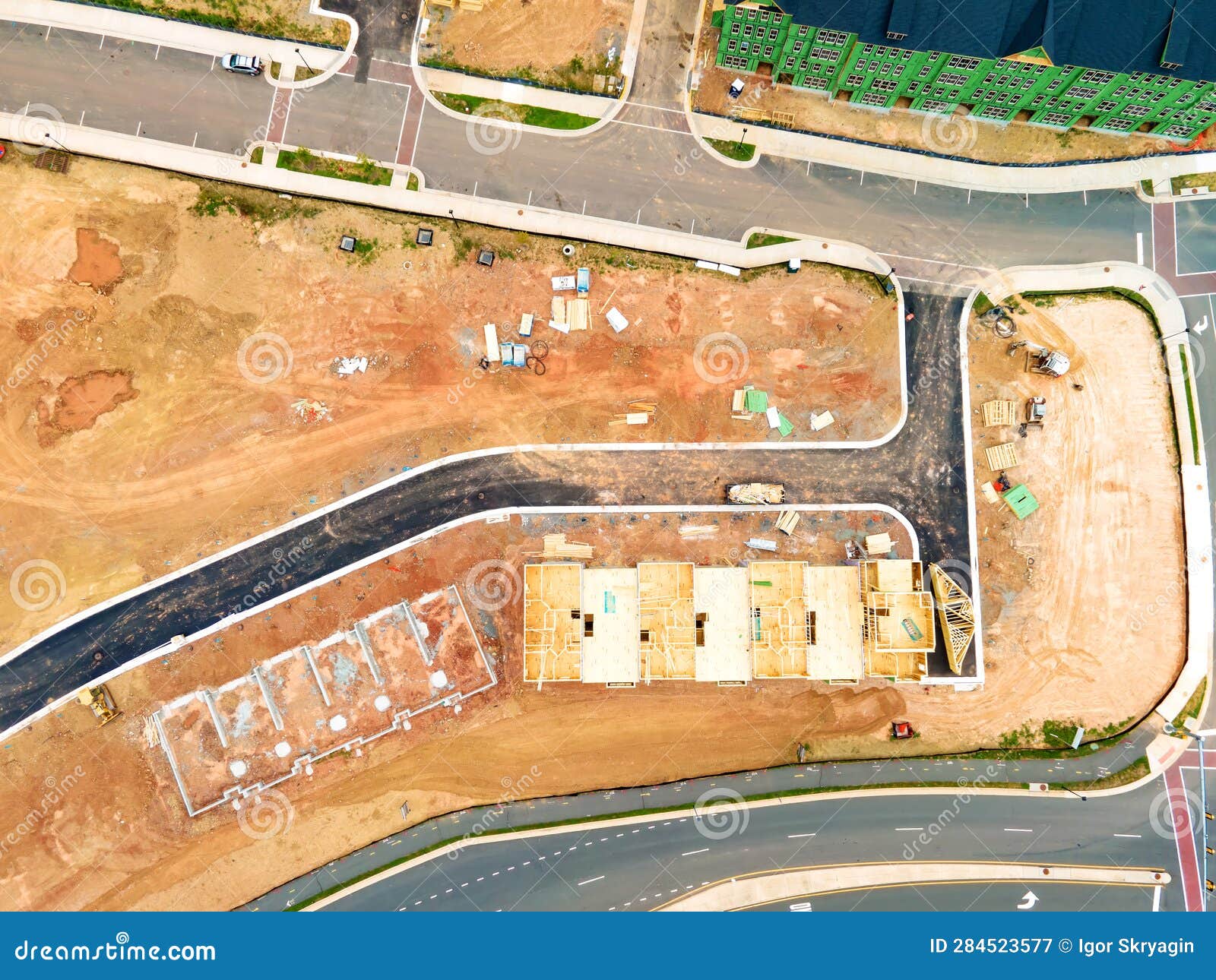 Construction Site of a House for Several Families. Foundation Marking ...