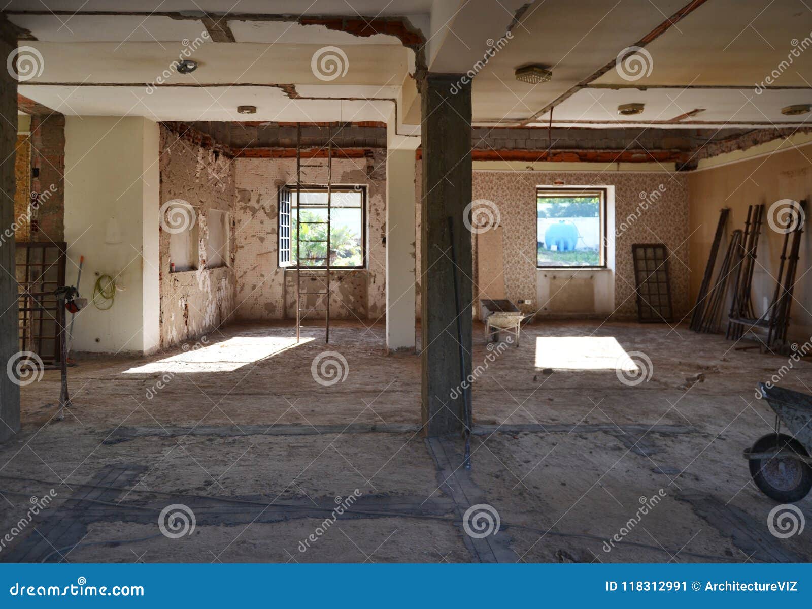 Construction Site, Industrial Under Construction Empty Space ...