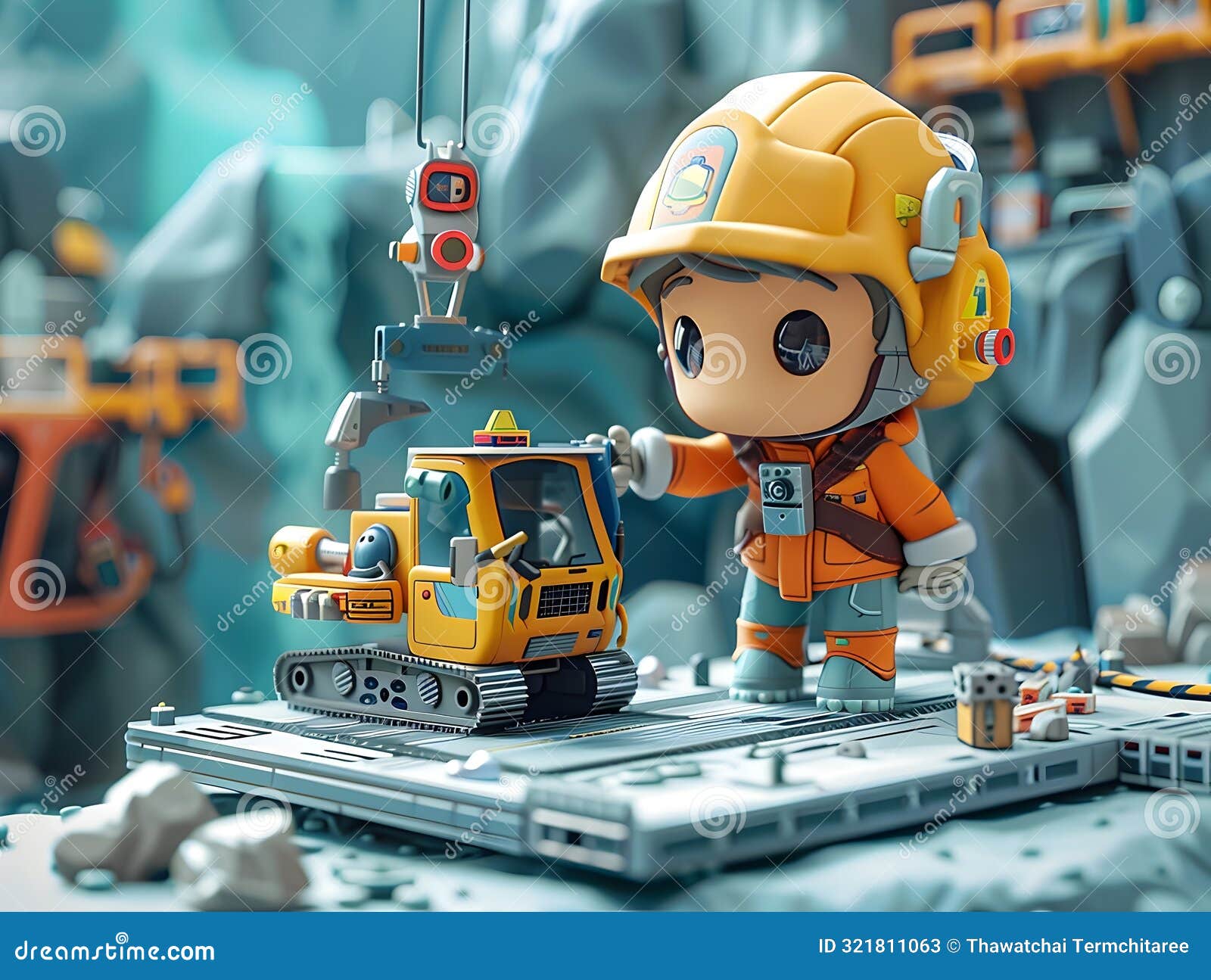 Chibi Style Manga Girl Blissful In A Rainy Scene Holding A Heartshaped ...