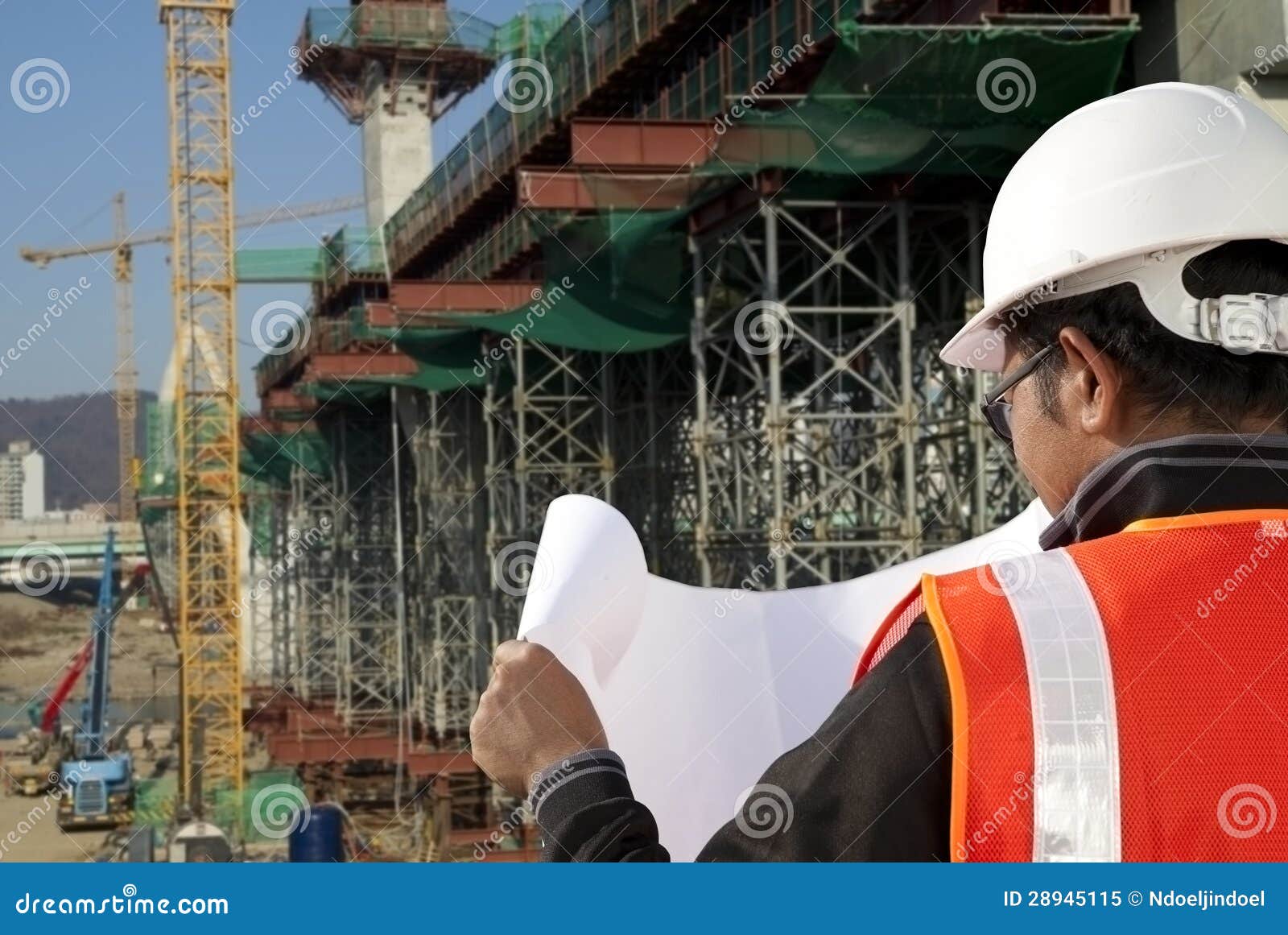 Construction Site Inspector Stock Image - Image of engineer, foreman ...