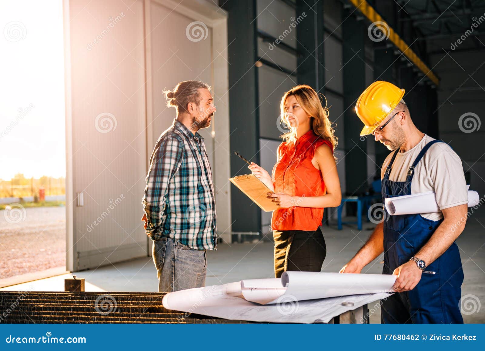 Construction Site Inspector Making Report Stock Photo - Image of ...