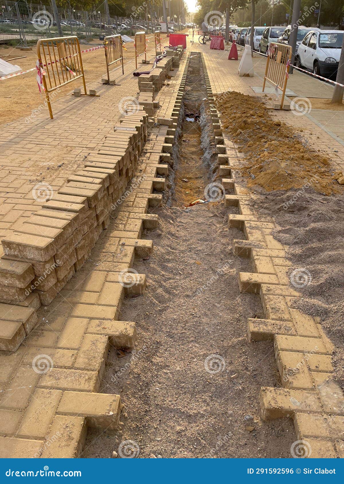 Construction Site during the Installation of Electrical Conduits ...