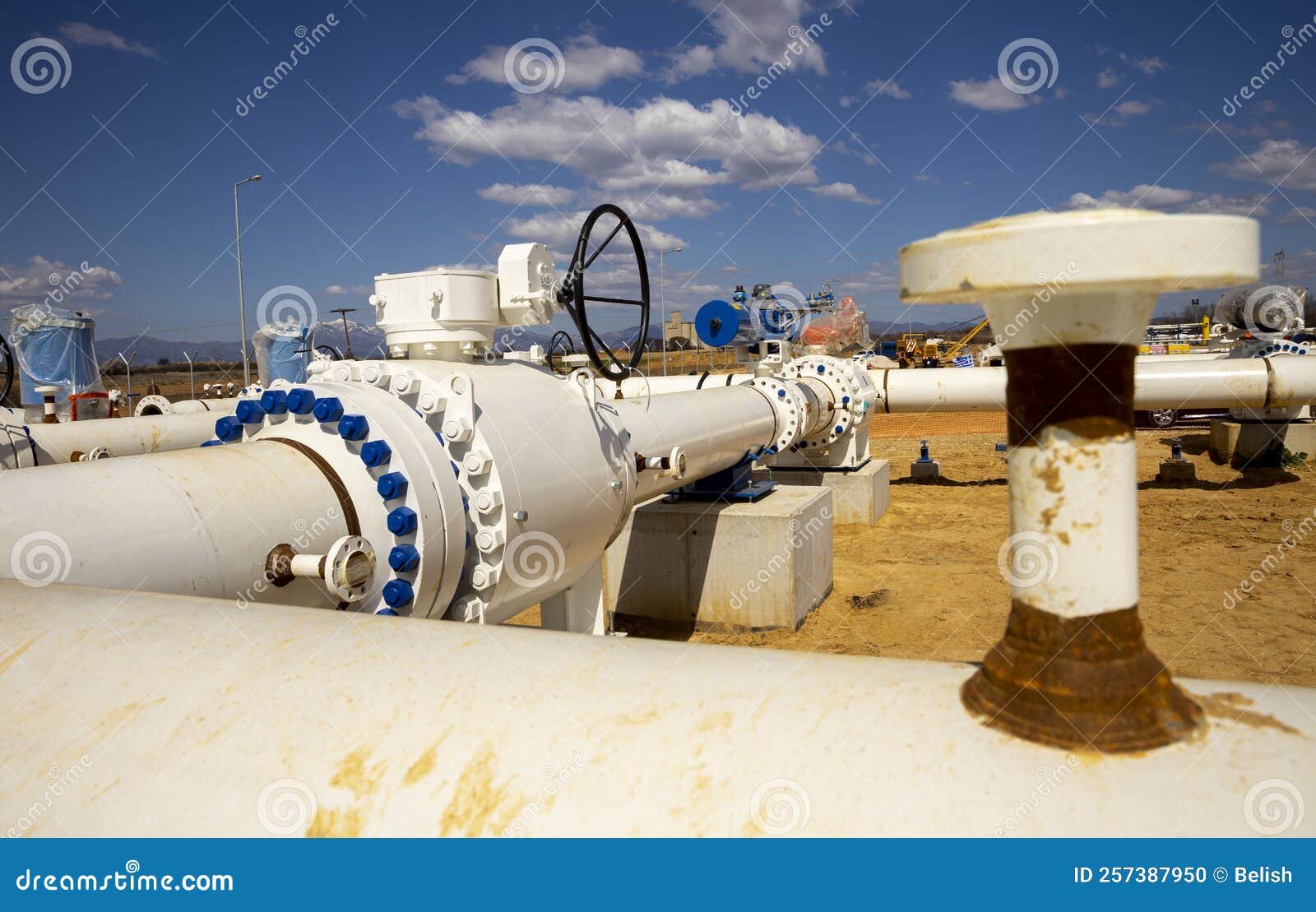 Interconnected Natural Gas Pipeline Network Stock Photo - Image of ...