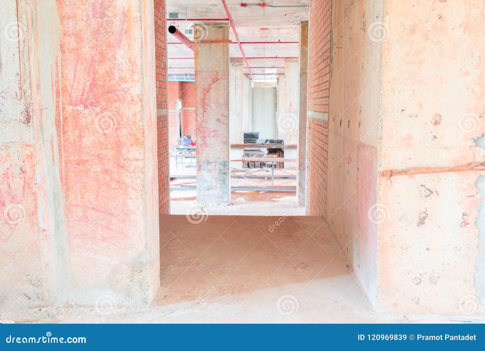 Construction Site Interior Building Plan Development on Housing with ...