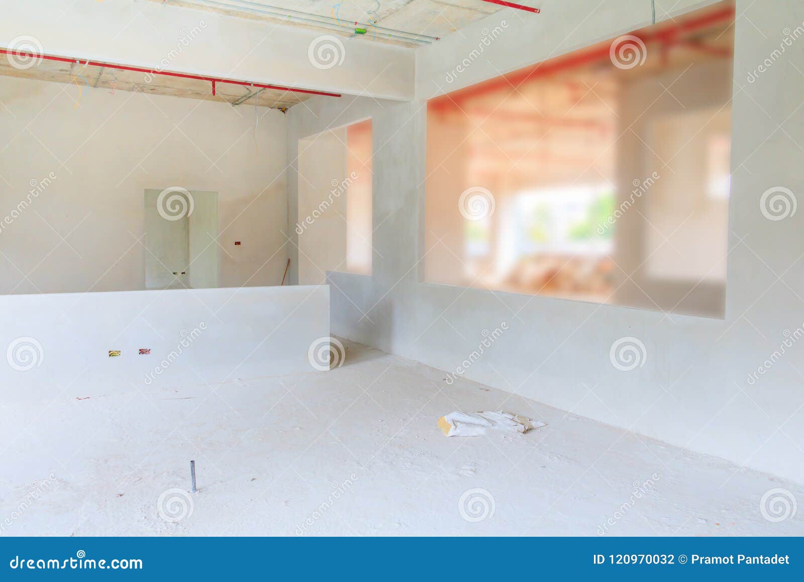 Construction Site Interior Building Plan Development on Housing with ...
