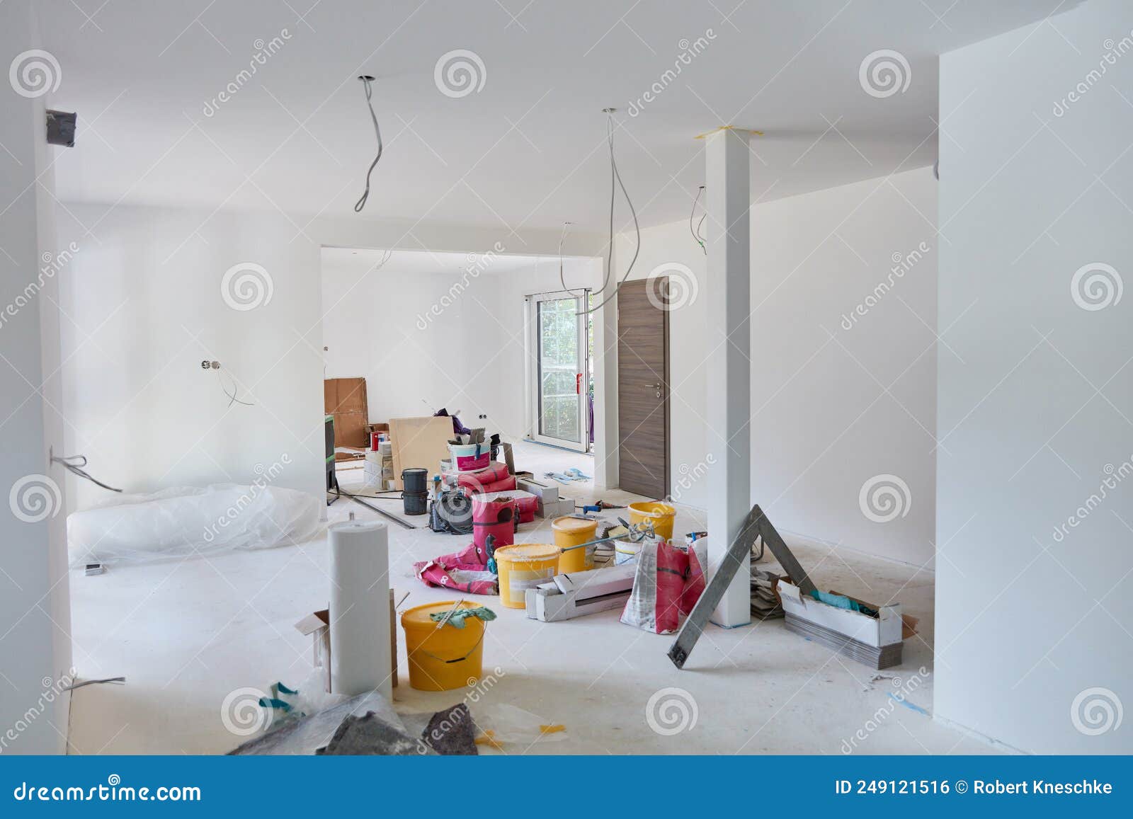 Construction Site for the Interior Design of a House with a Walk ...