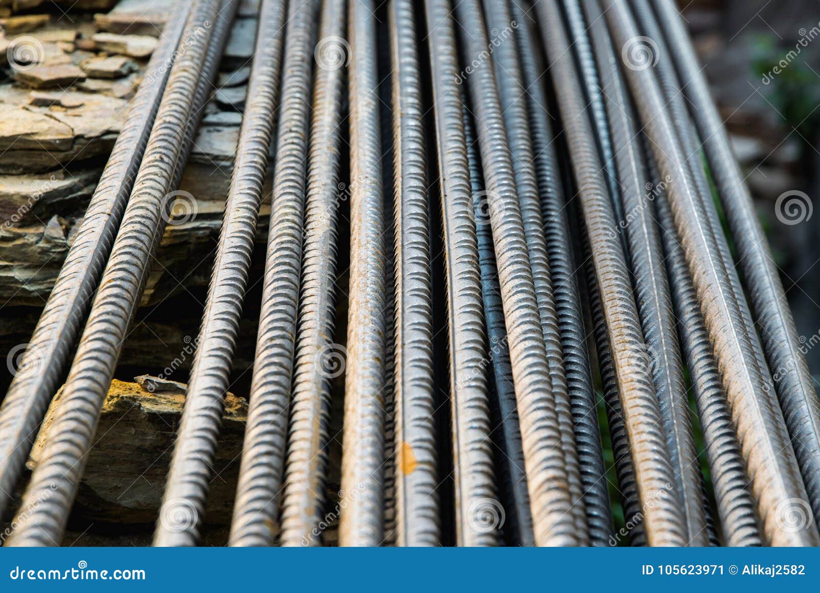 Construction Site - Iron for the Pillars Stock Image - Image of pillar ...