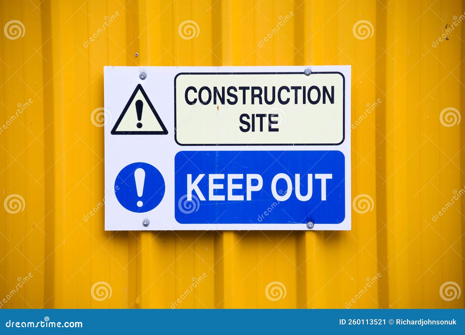 Construction Site Keep Out Sign, Work Access only Stock Image - Image ...