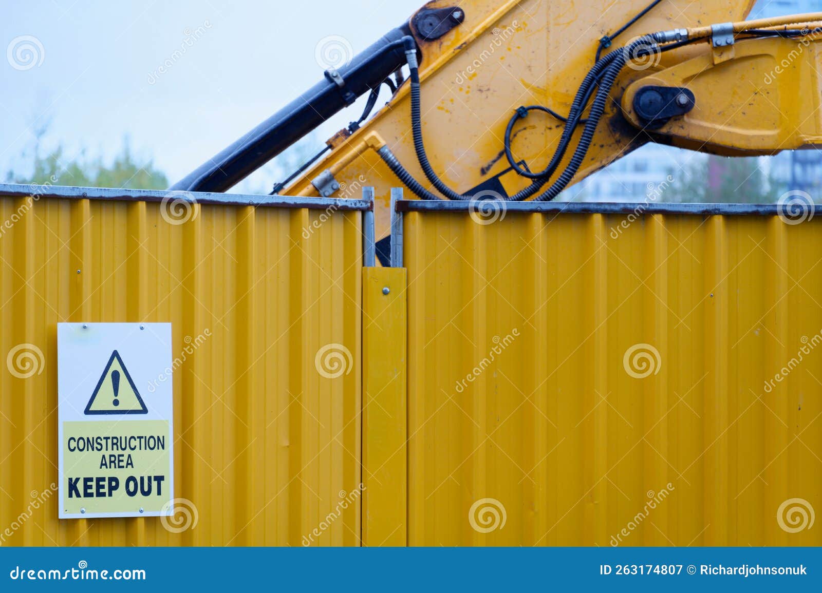 Construction Site Keep Out Sign, Work Access only Stock Image - Image ...