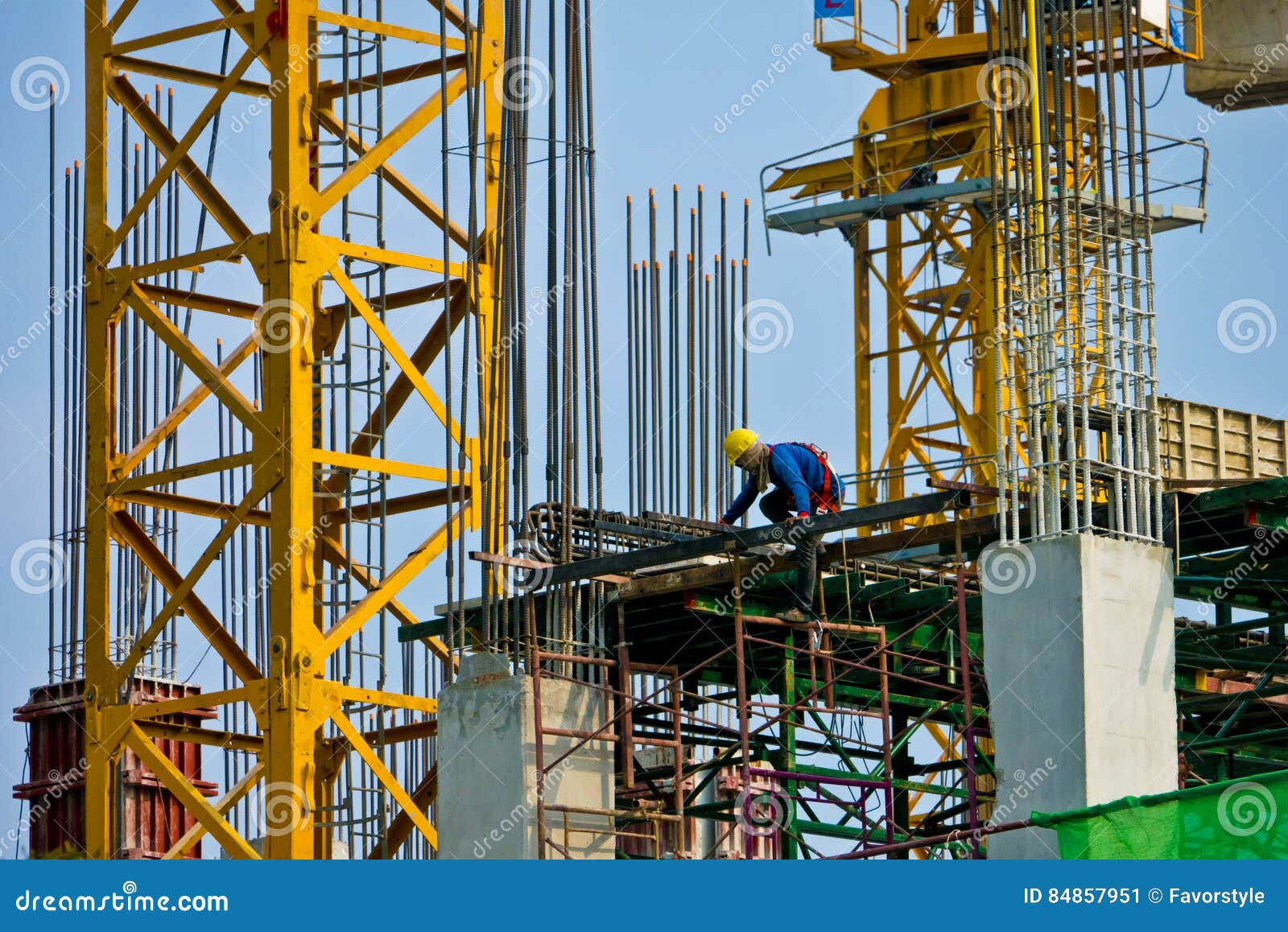 Construction Site stock image. Image of labourer, work - 84857951