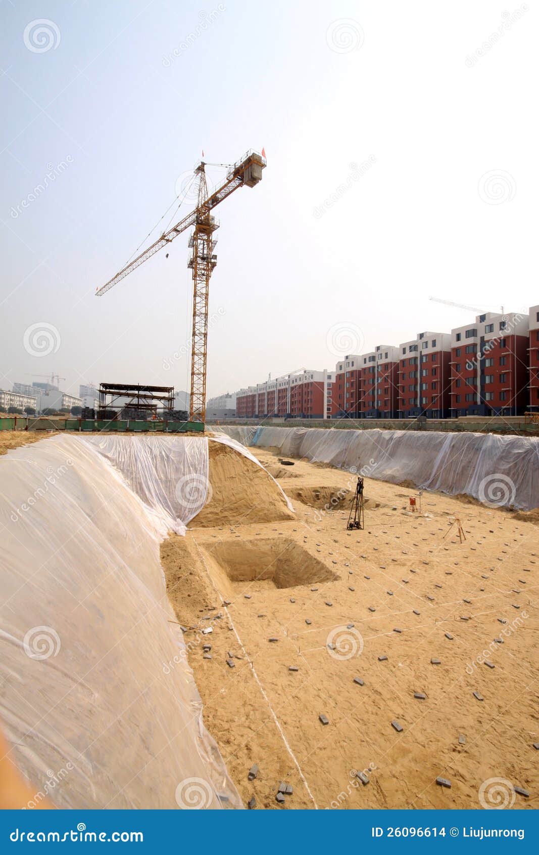 Construction Site Landscape Stock Photo - Image of crane, creative ...