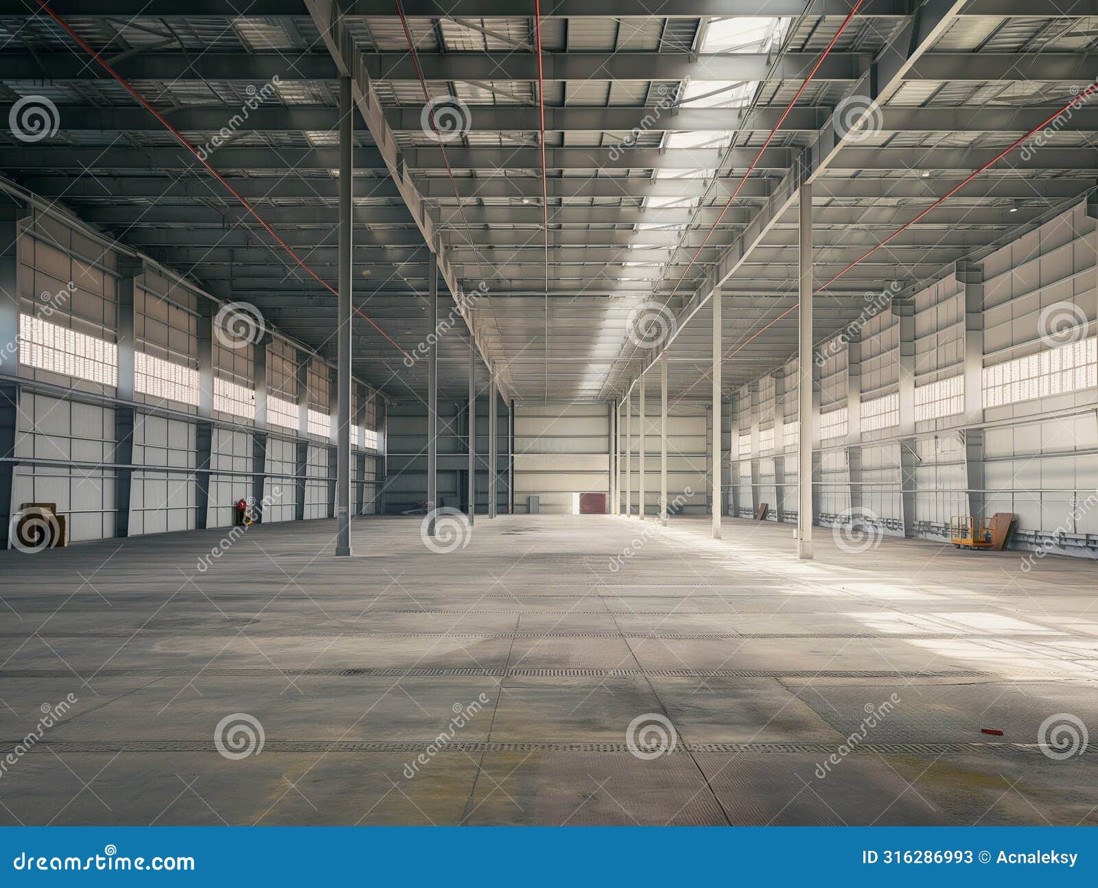 At the Construction Site of Large Warehouse, Storehouse Industrial ...