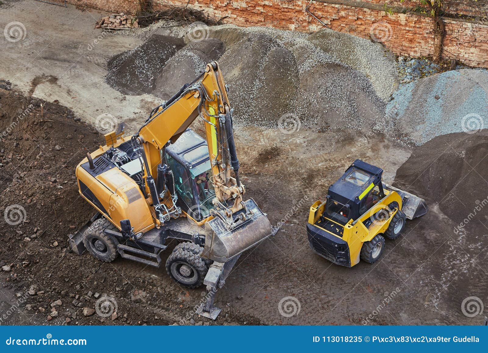 Construction Site Machinery Stock Image - Image of dirt, dozer: 113018235