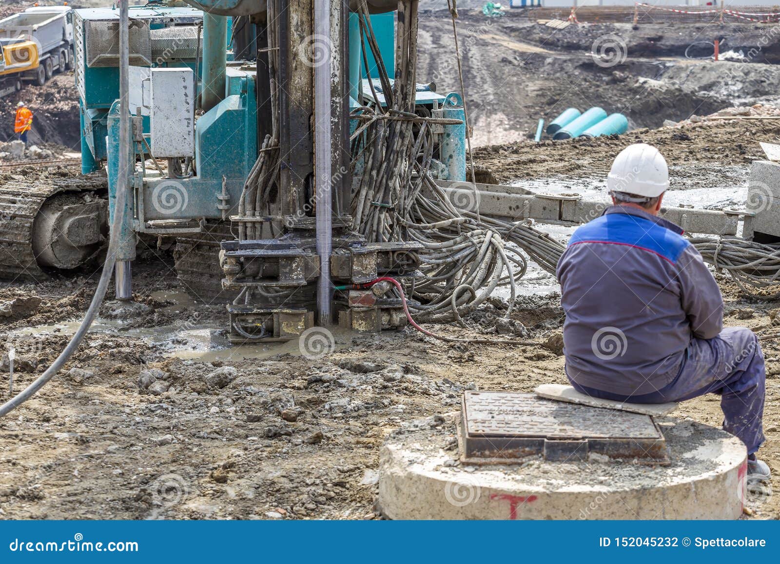 Soil Boring Boat A Geotechnical Drilling Analogue Survey Vessel Stock ...