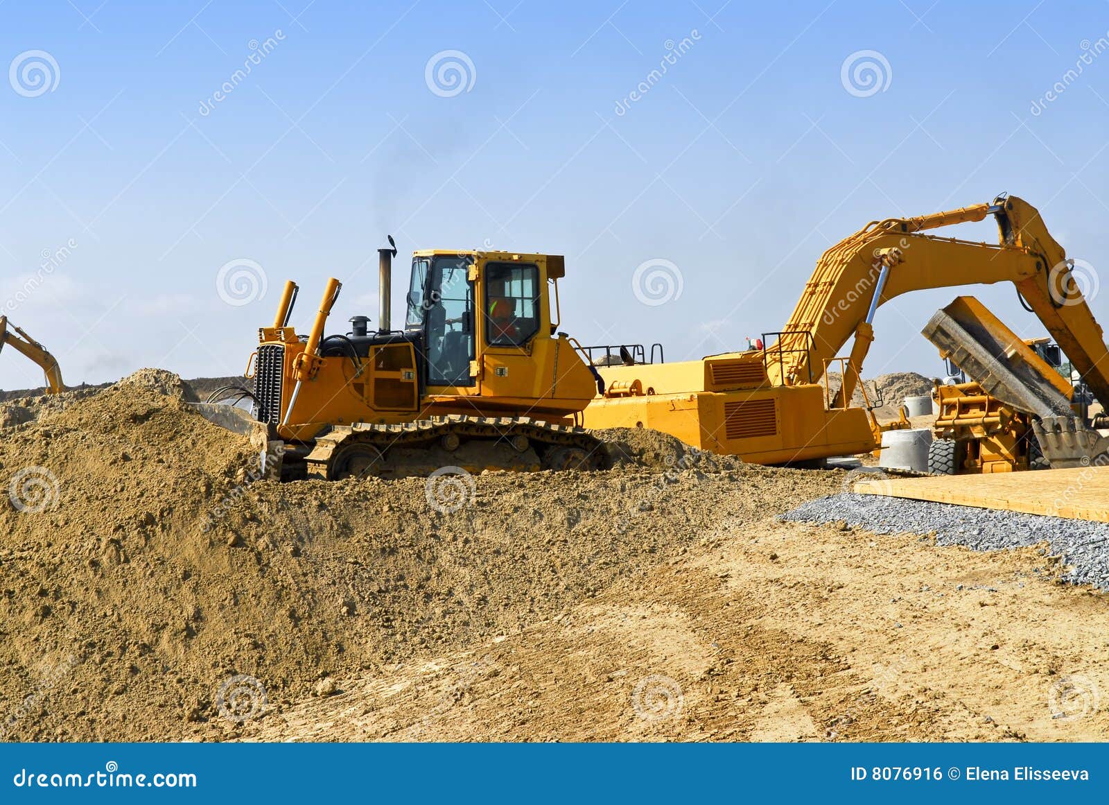 Construction site machines stock photo. Image of equipment - 8076916