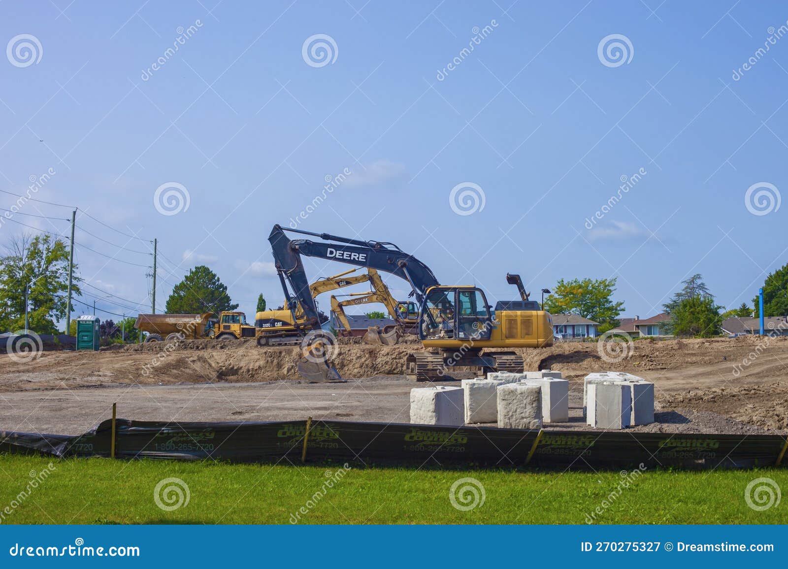 Construction Site. Machines Working on a Building Site. Editorial ...