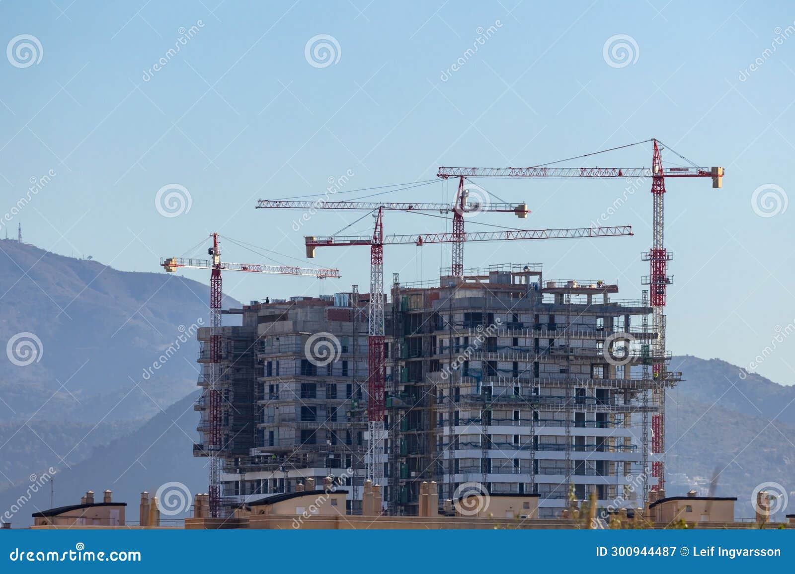 Construction Site in Malaga Spain Editorial Photography - Image of rise ...