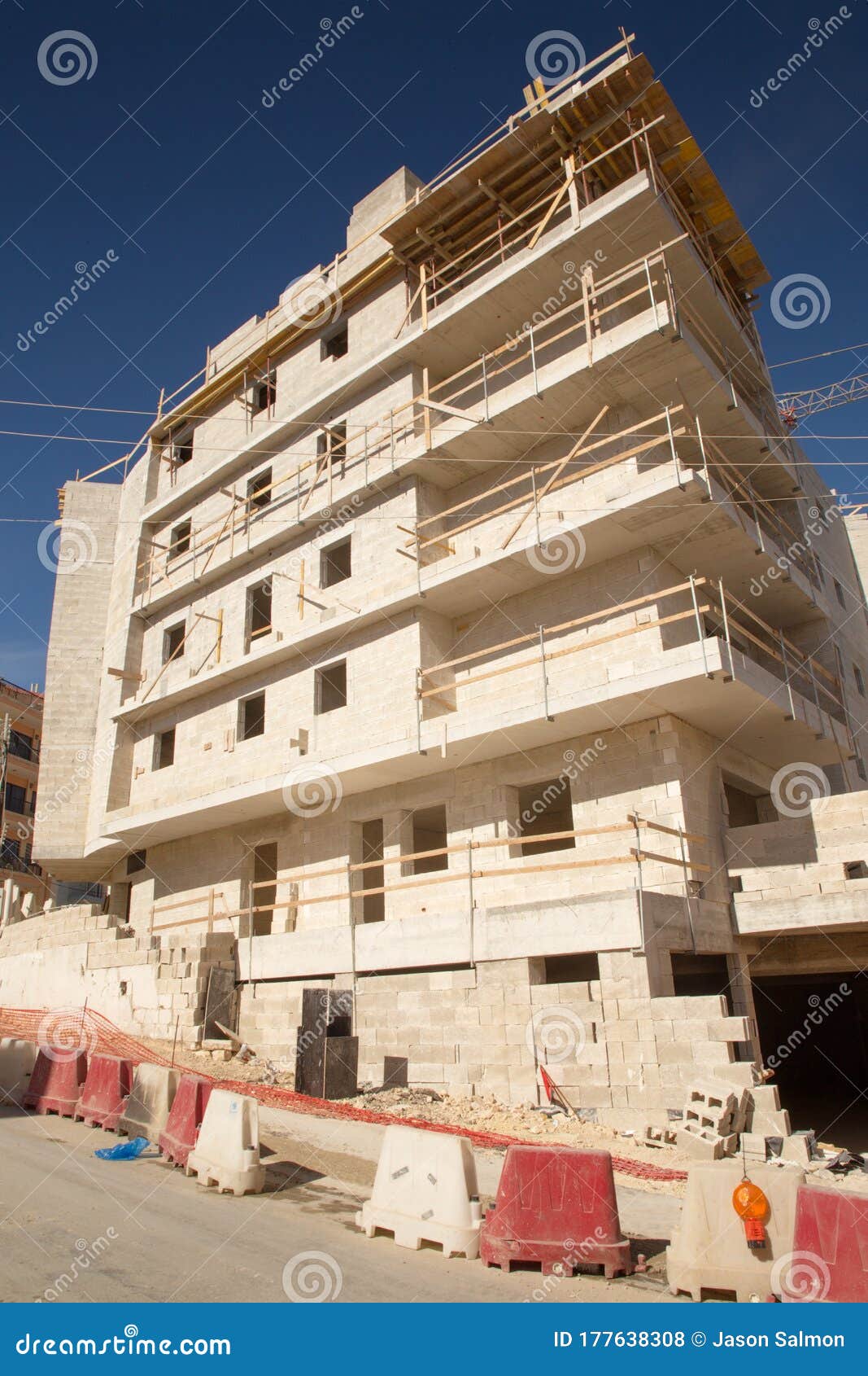Construction site in malta stock photo. Image of build - 177638308