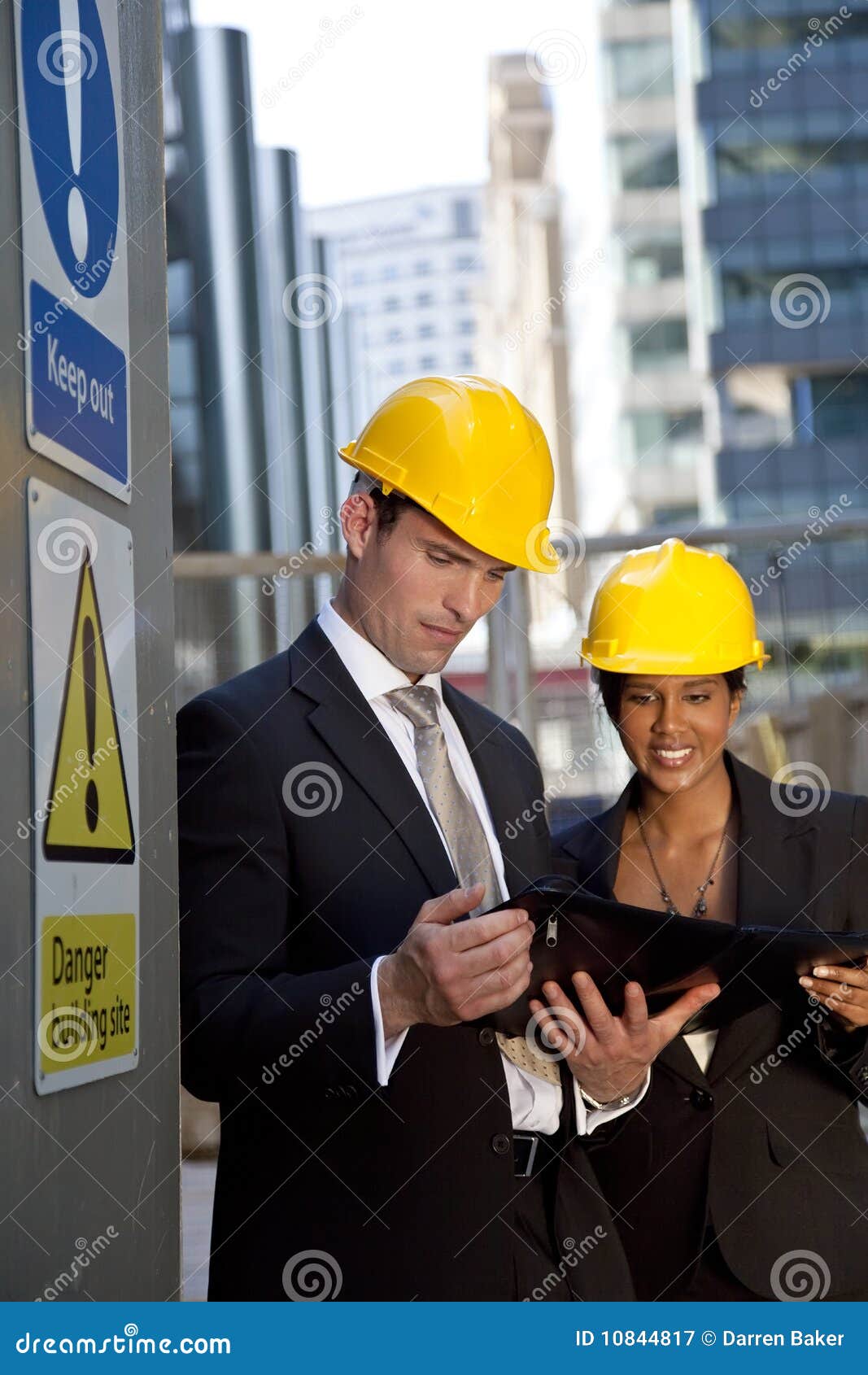 Construction Site Managers Having a Meeting Stock Image - Image of ...
