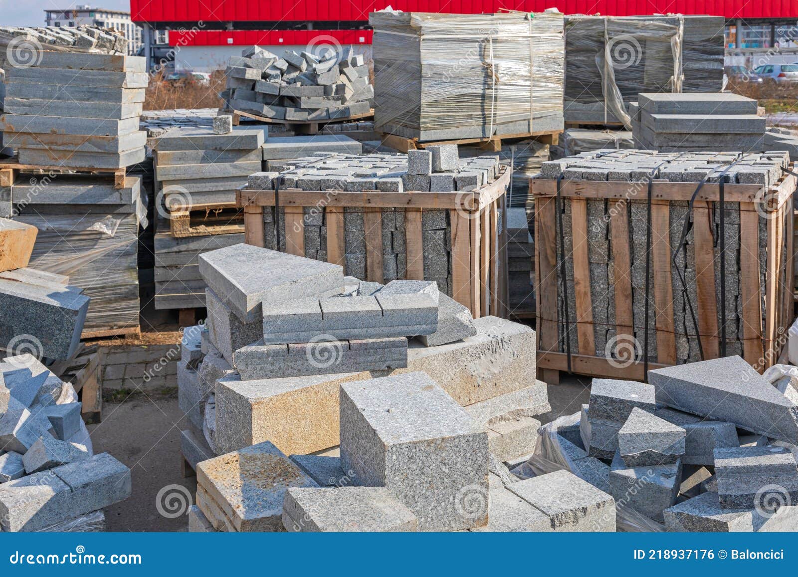 Construction Site Material stock photo. Image of europe - 218937176