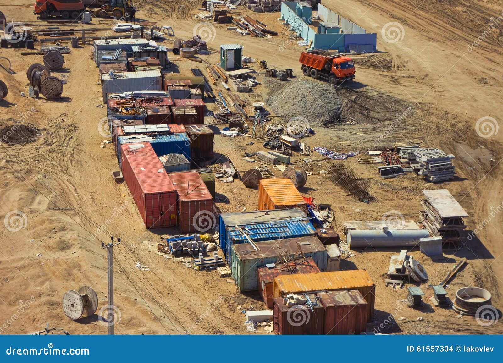 Construction site mess. stock photo. Image of brown, site - 61557304