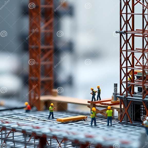 Construction Site Miniatures, Wire Mesh Reinforcement Grid, Tiny ...