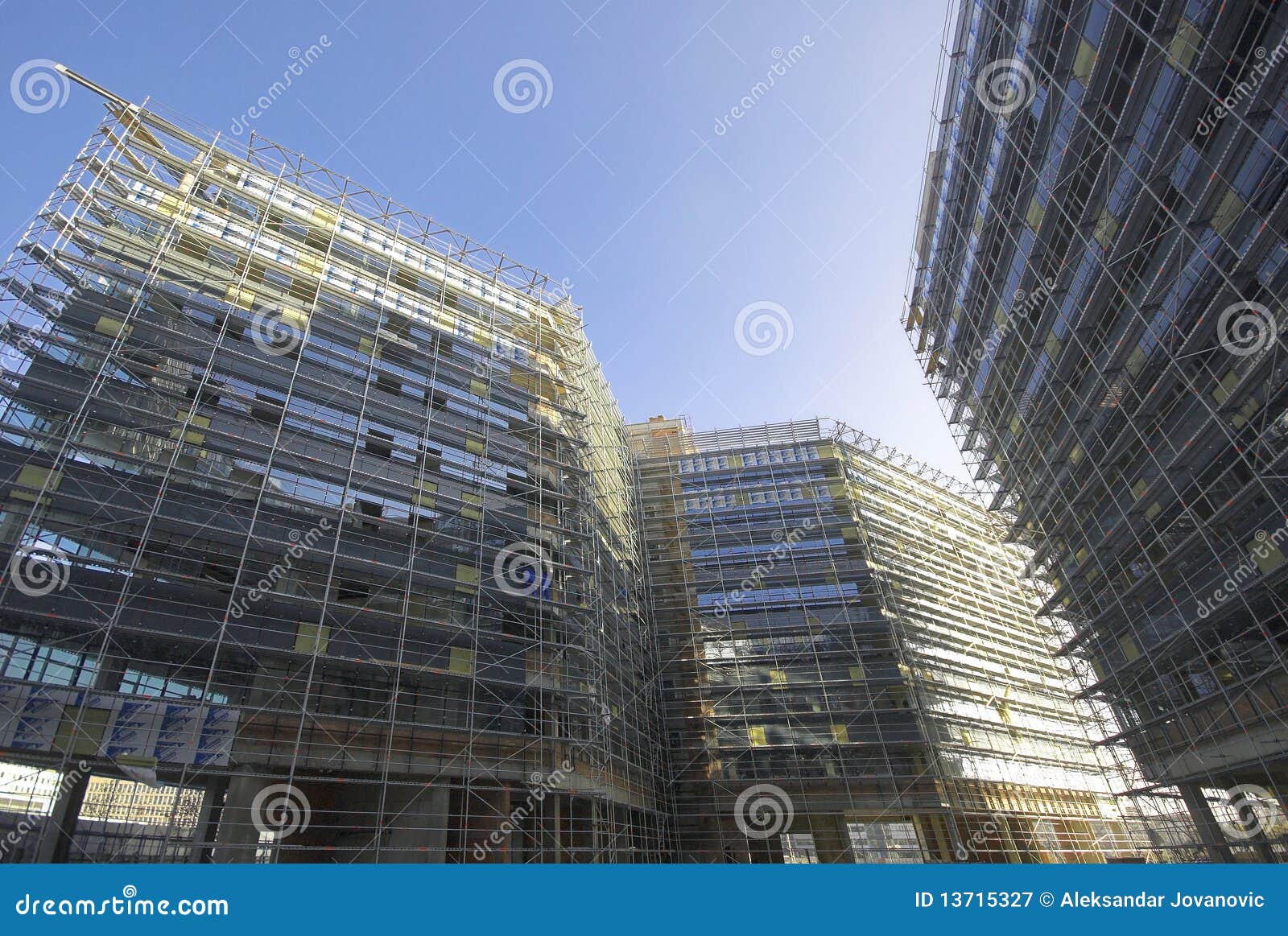 Construction Site of Modern Building Stock Image - Image of ...