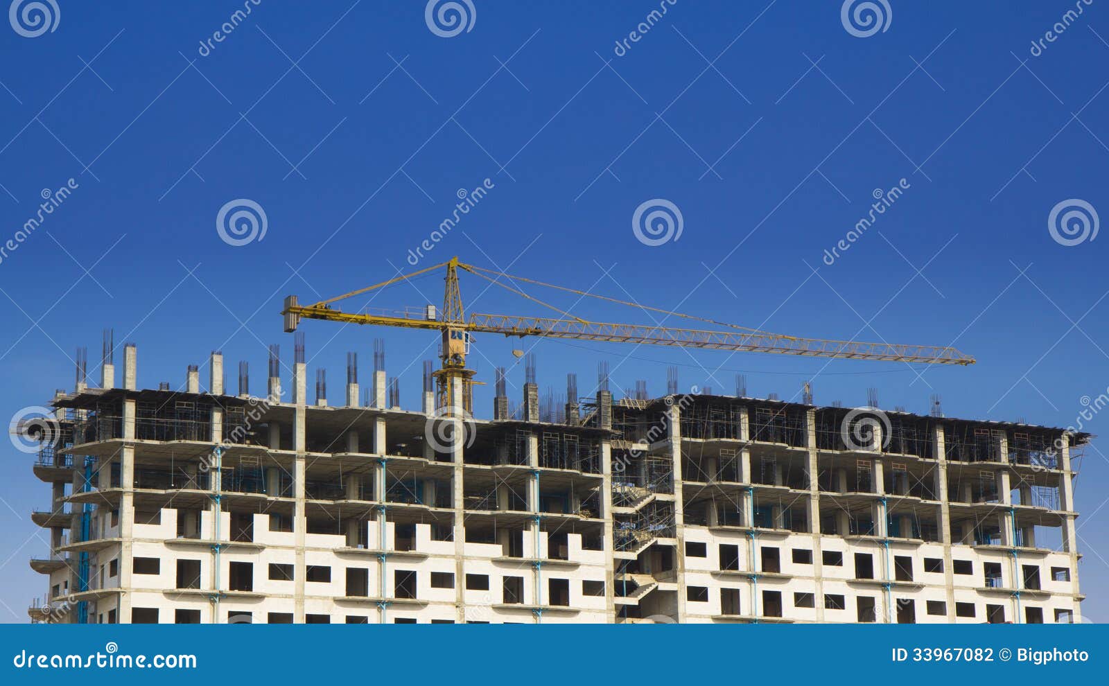 Construction Site of Modern Building Stock Photo - Image of metal, site ...