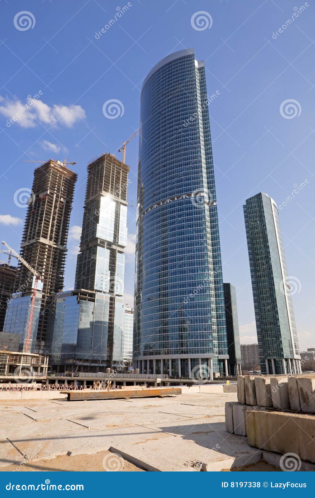 Construction Site of Modern Business Center. Stock Photo - Image of ...
