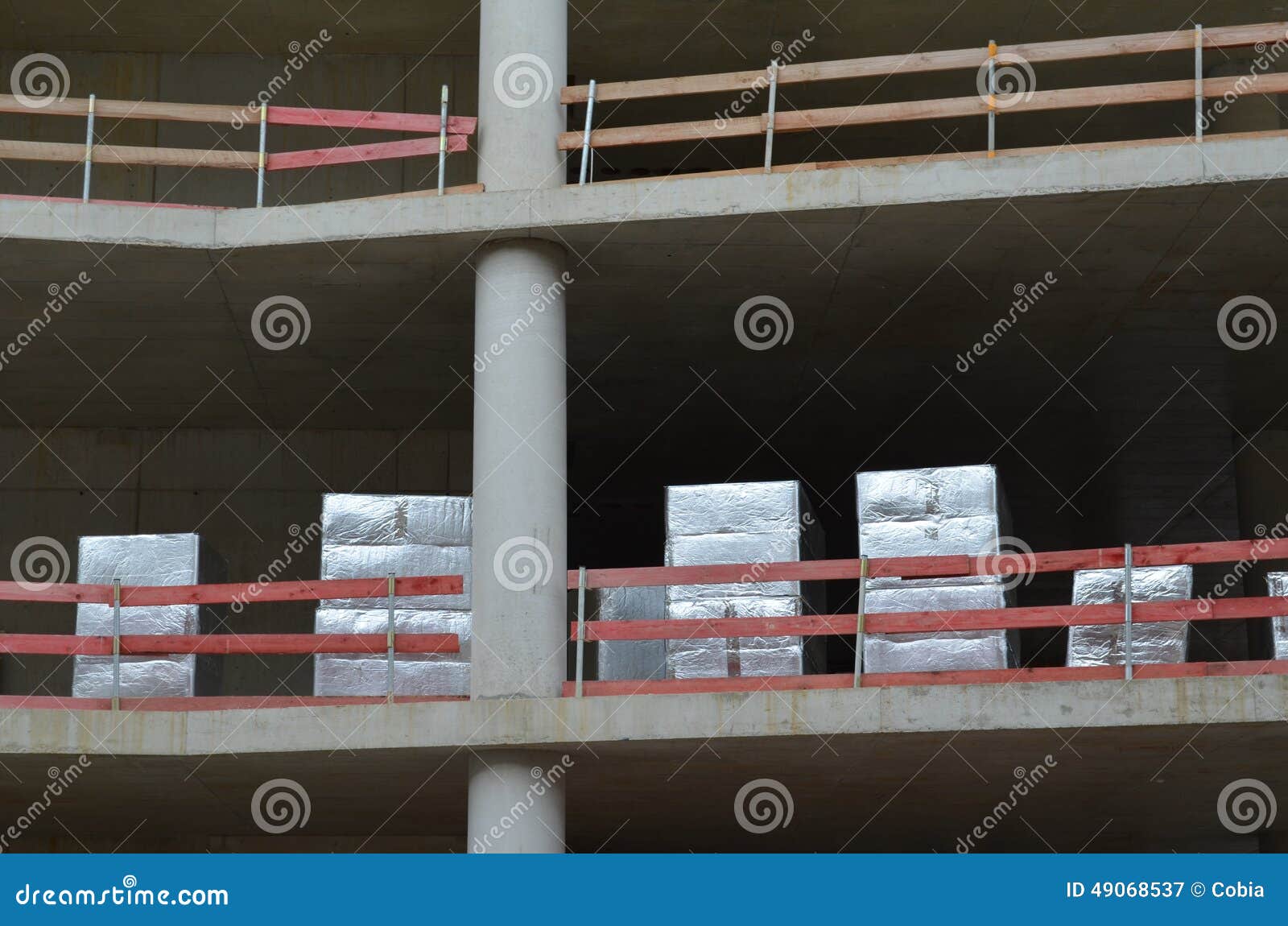 Construction Site of a Modern Office Building Stock Image - Image of ...