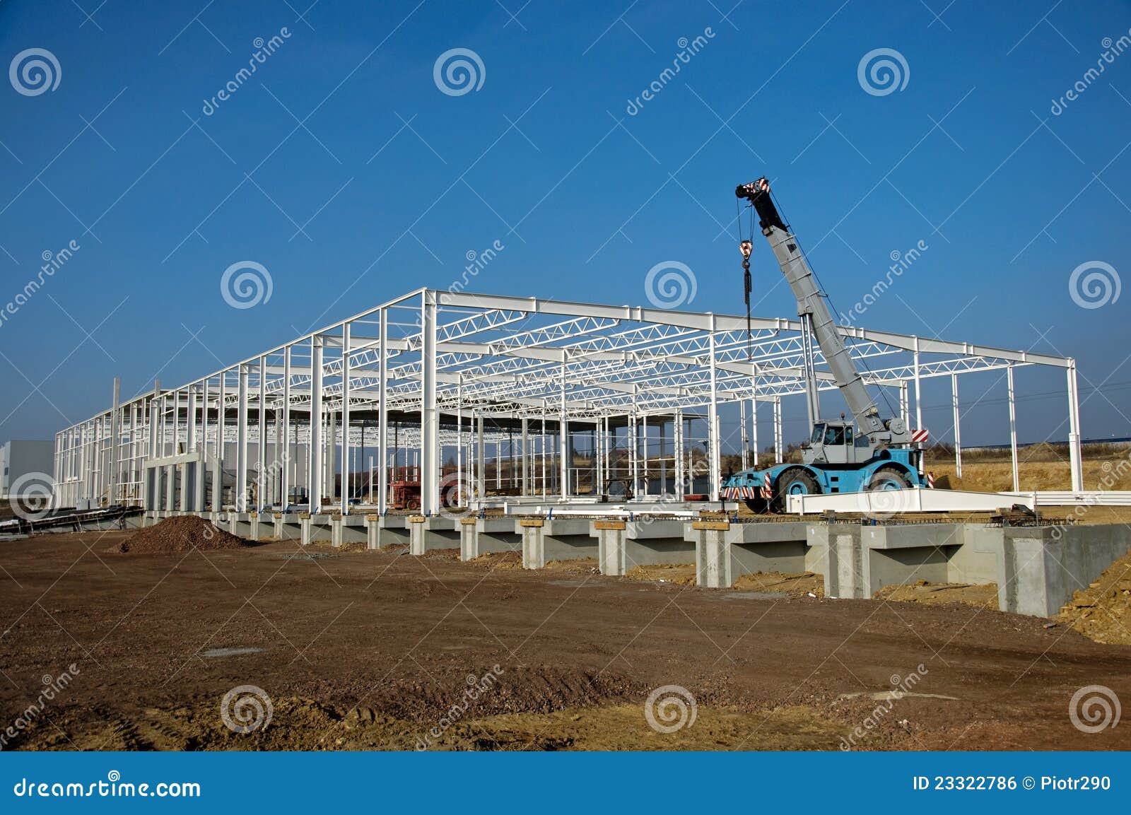 Construction Site of Modern Warehouse Stock Photo - Image of warehouse ...
