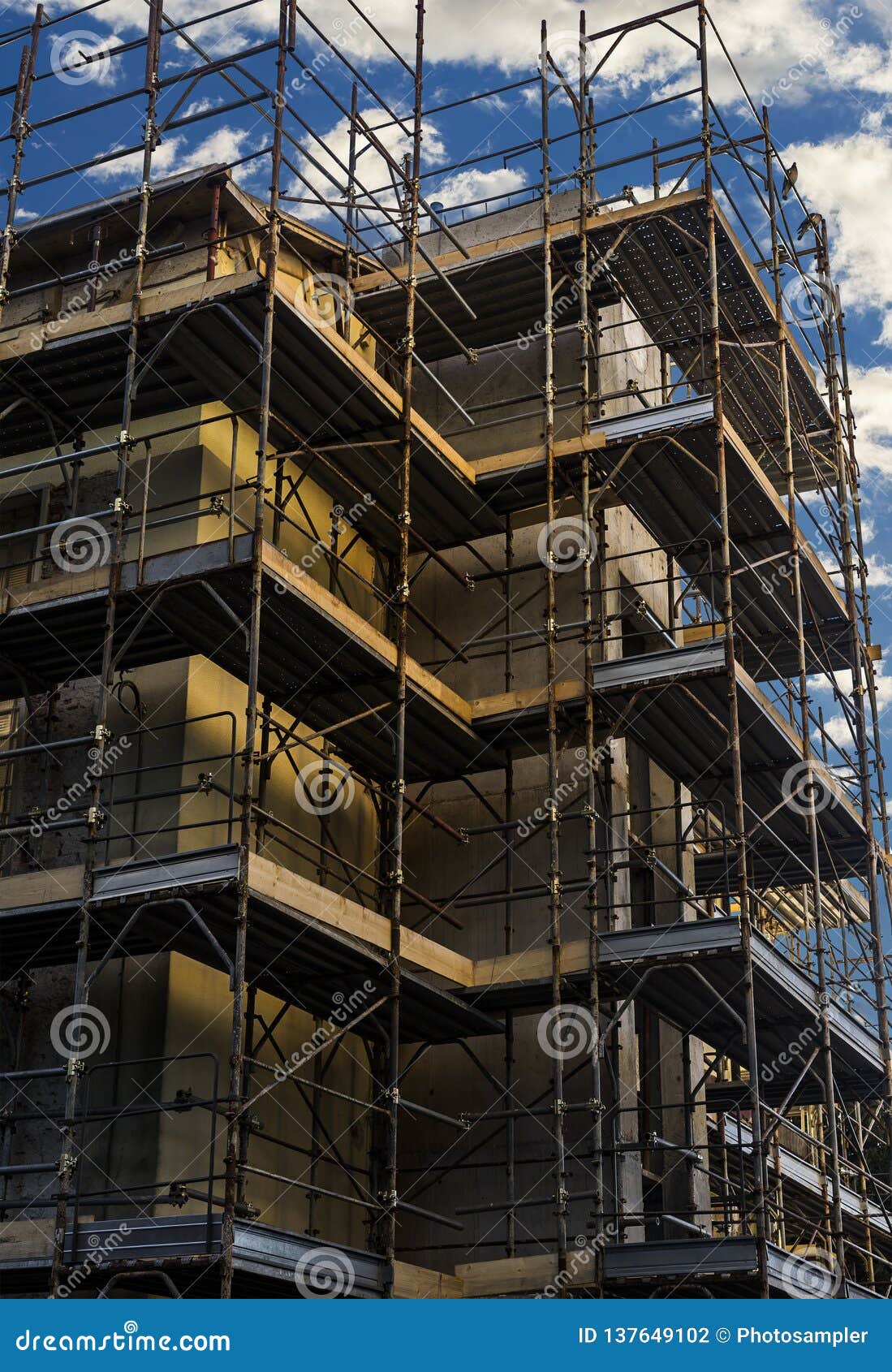 Construction Site in the Morning Stock Photo - Image of emptiness ...