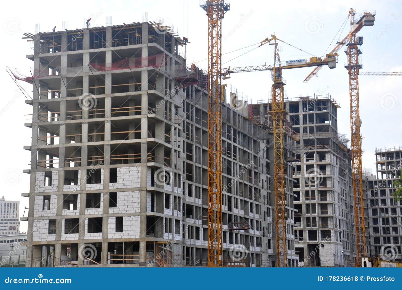 Construction Site in Moscow, Russia. Editorial Stock Photo - Image of ...