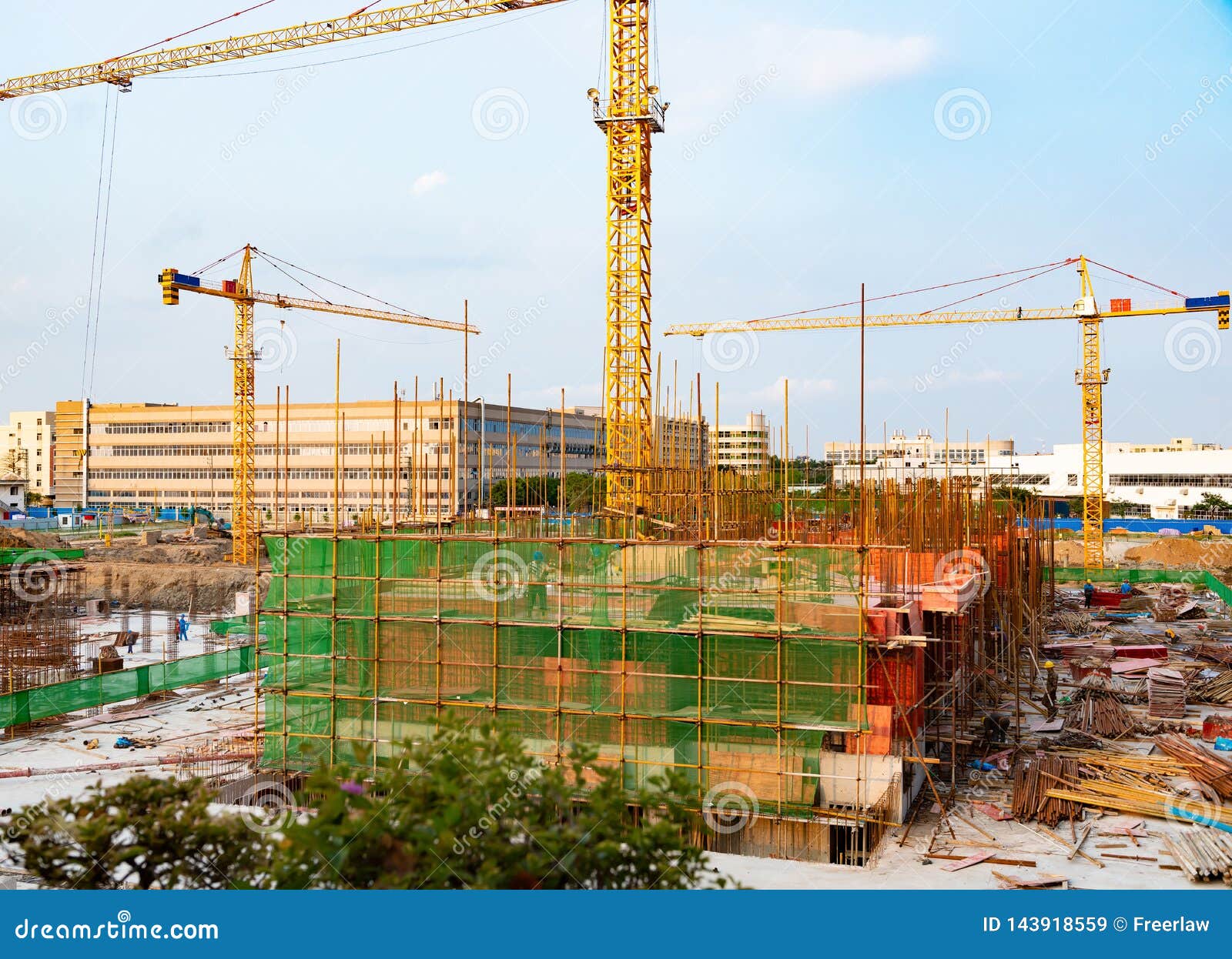 Construction Site for Multilayer Apartments Stock Image - Image of ...