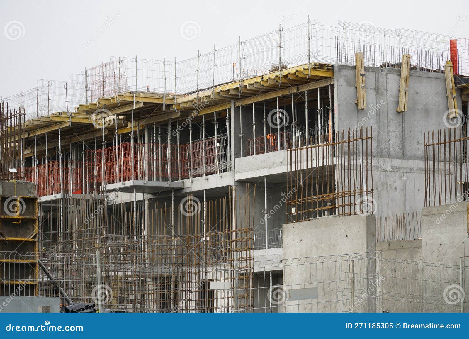 Construction Site of Multistorey Building - Panelling Stock Image ...