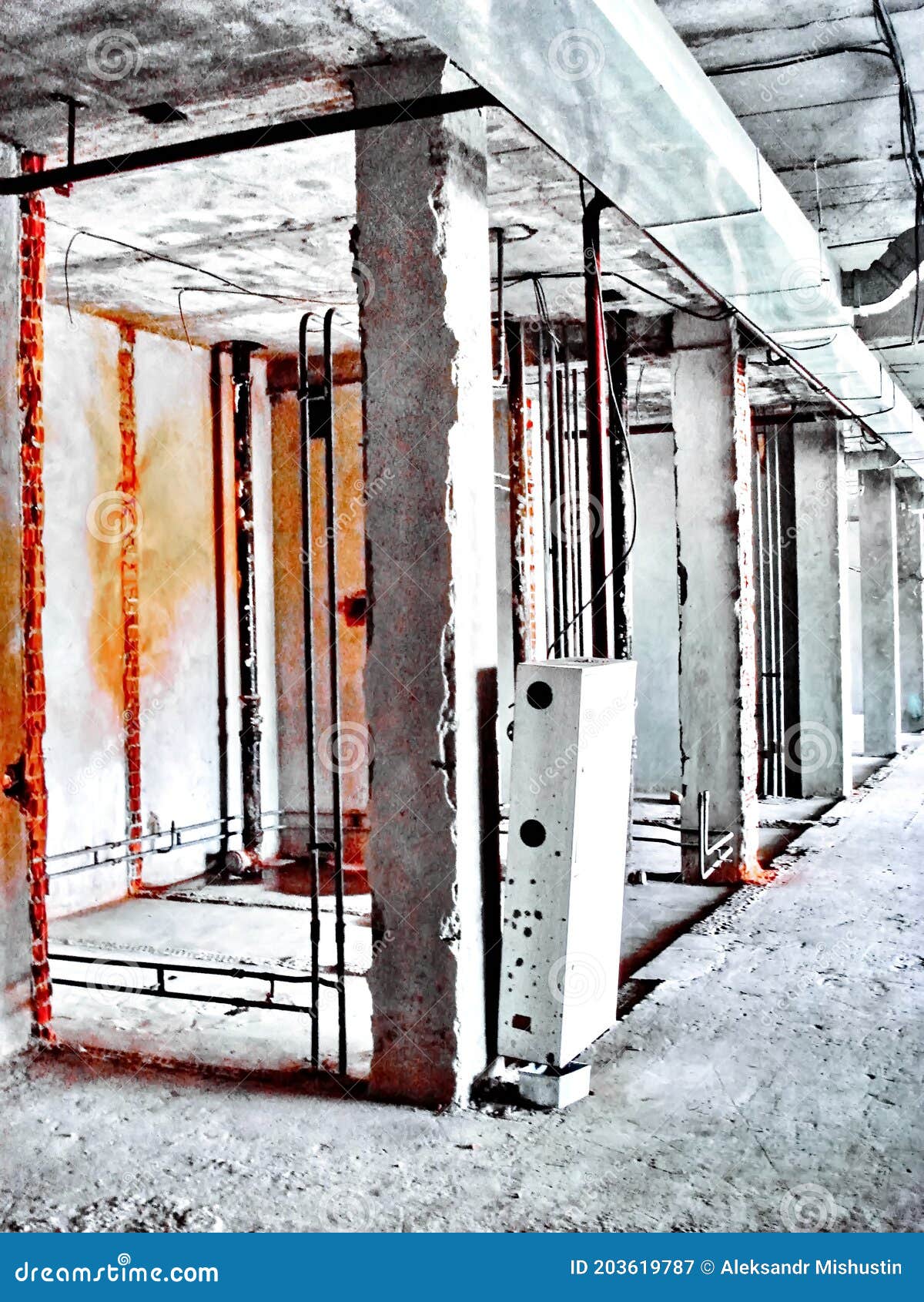 Internal Construction Structures Stock Image - Image of work, rust ...