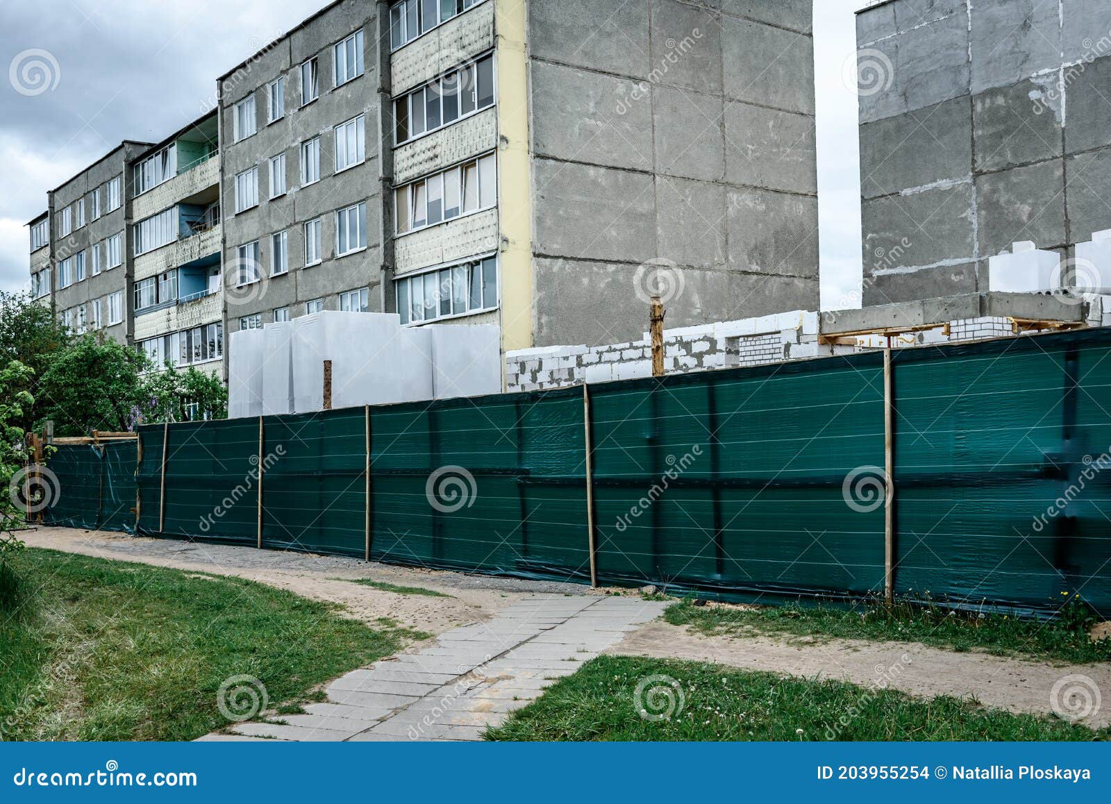 Construction Site of New Building in City Stock Photo - Image of ...