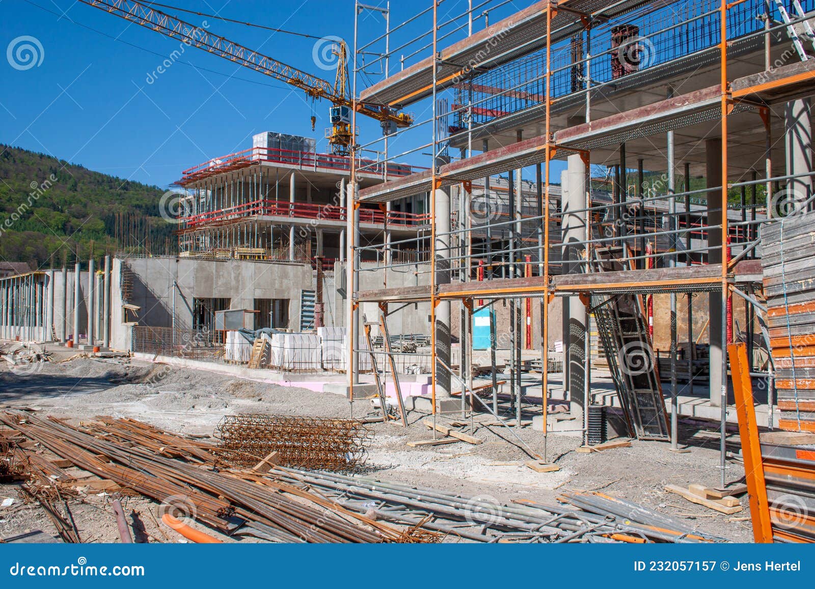 Construction Site for New Building Stock Image - Image of destruction ...