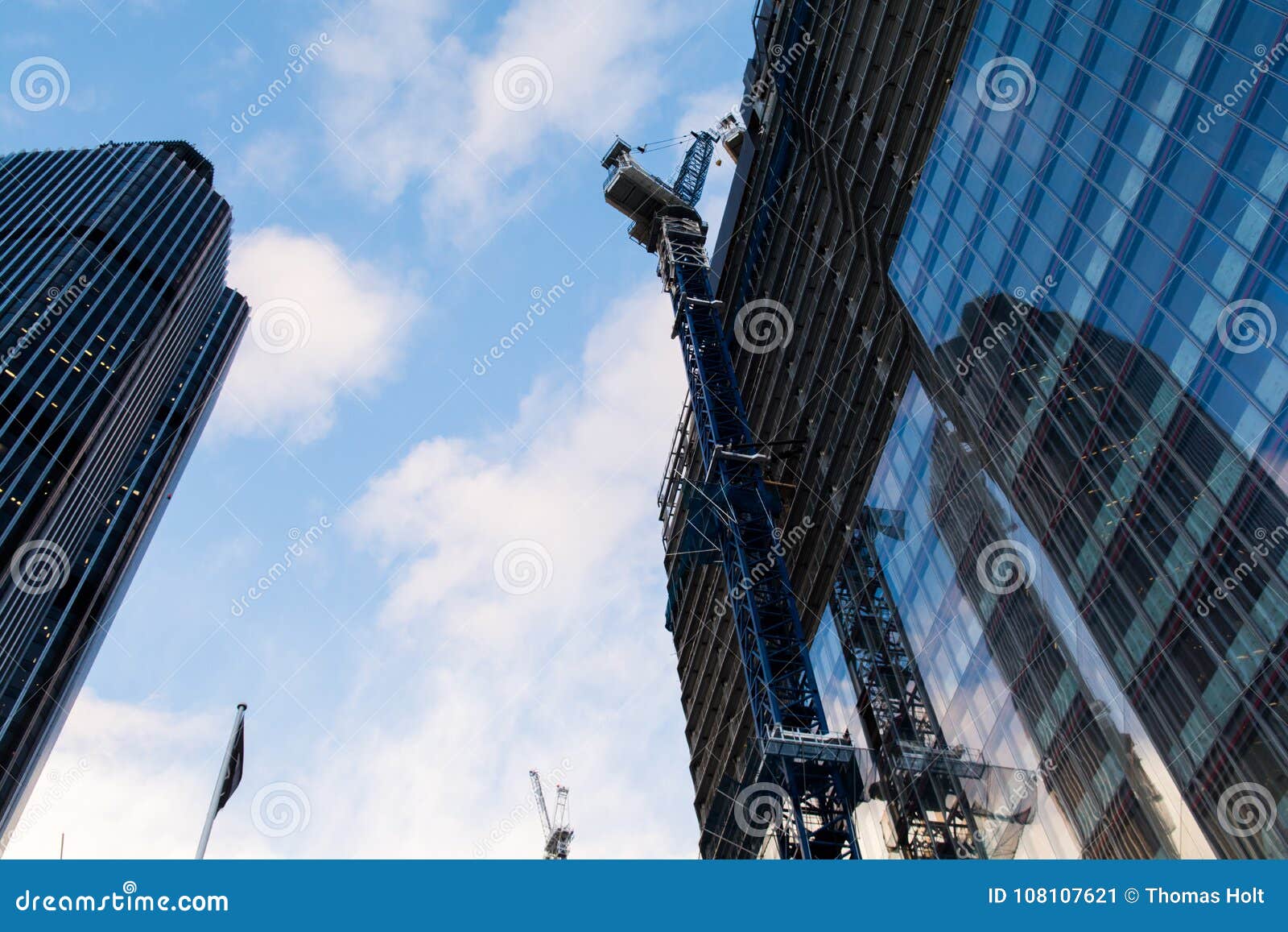 Construction Site of New Buildings Being Built in City Stock Image ...