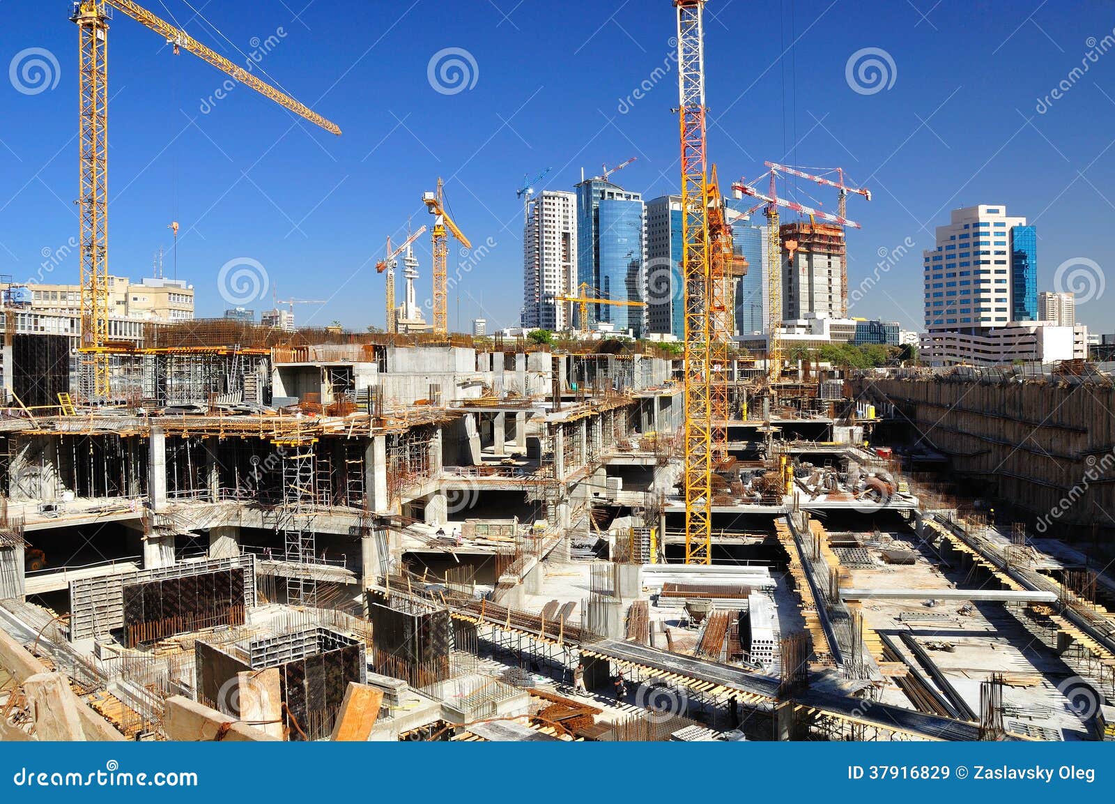 Construction site. stock image. Image of project, assembled - 37916829