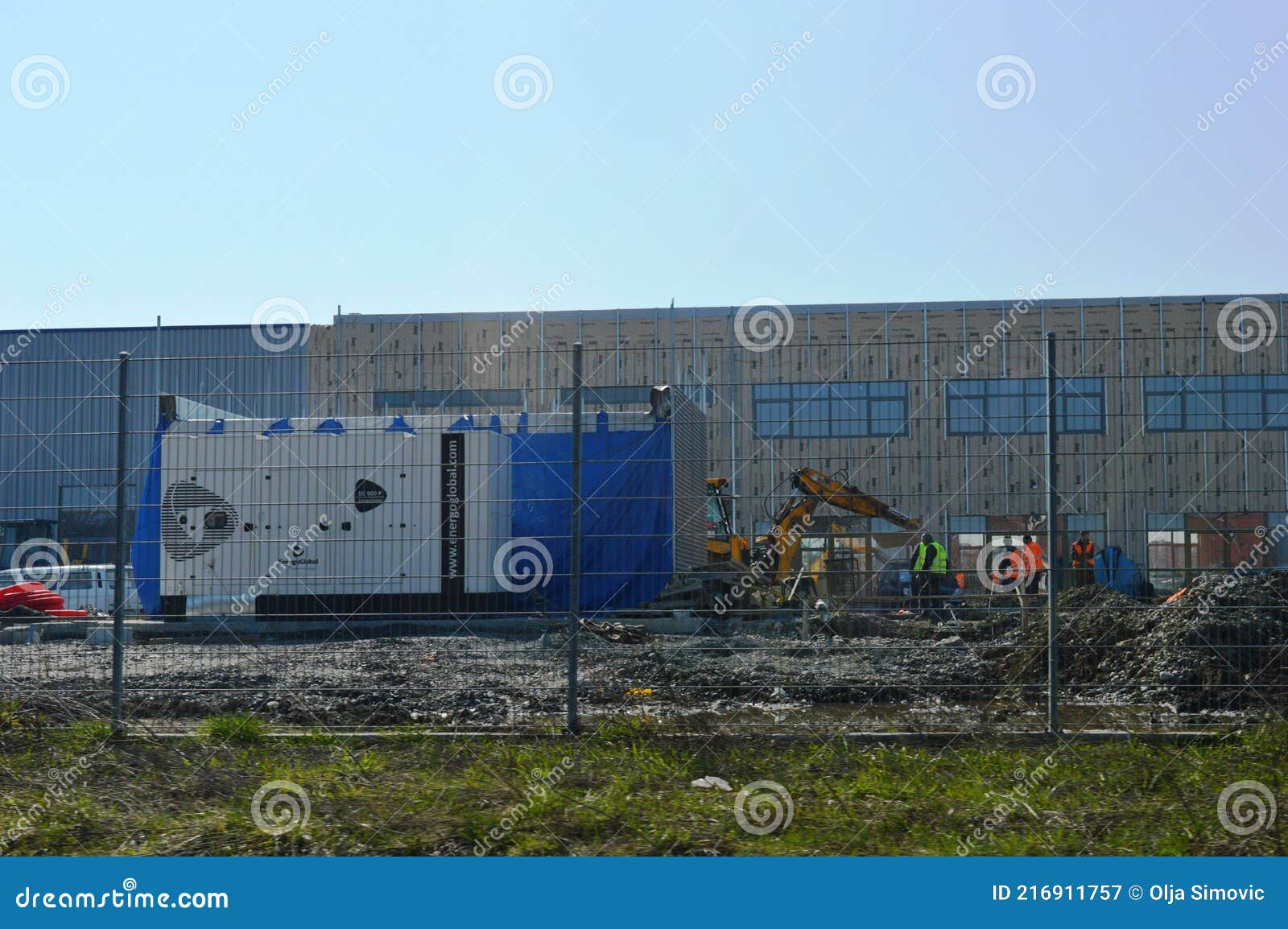 Construction Site for a New Factory Stock Image - Image of spring ...