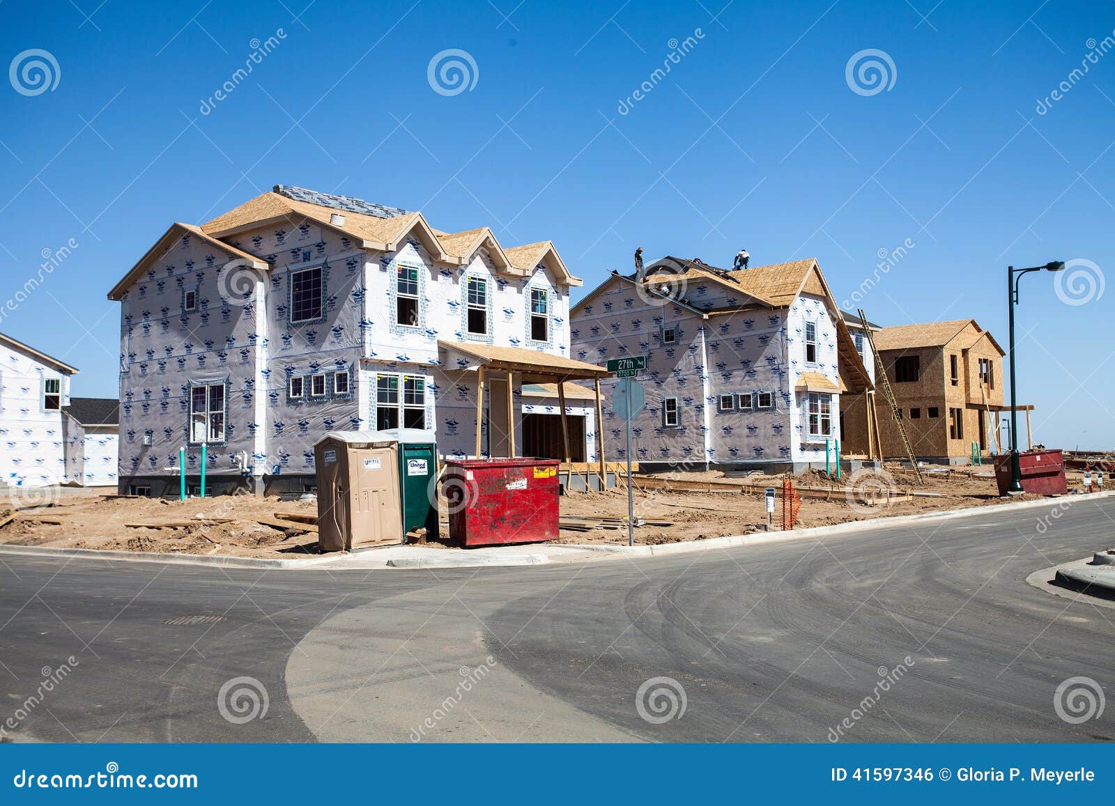 Construction Site of New Homes Editorial Photo - Image of houses ...