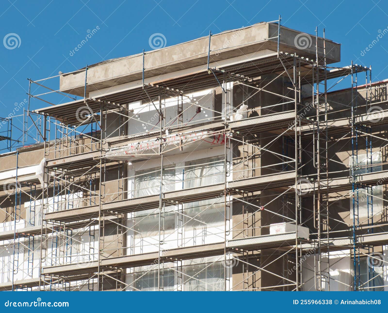 Construction site stock photo. Image of structure, architecture - 255966338