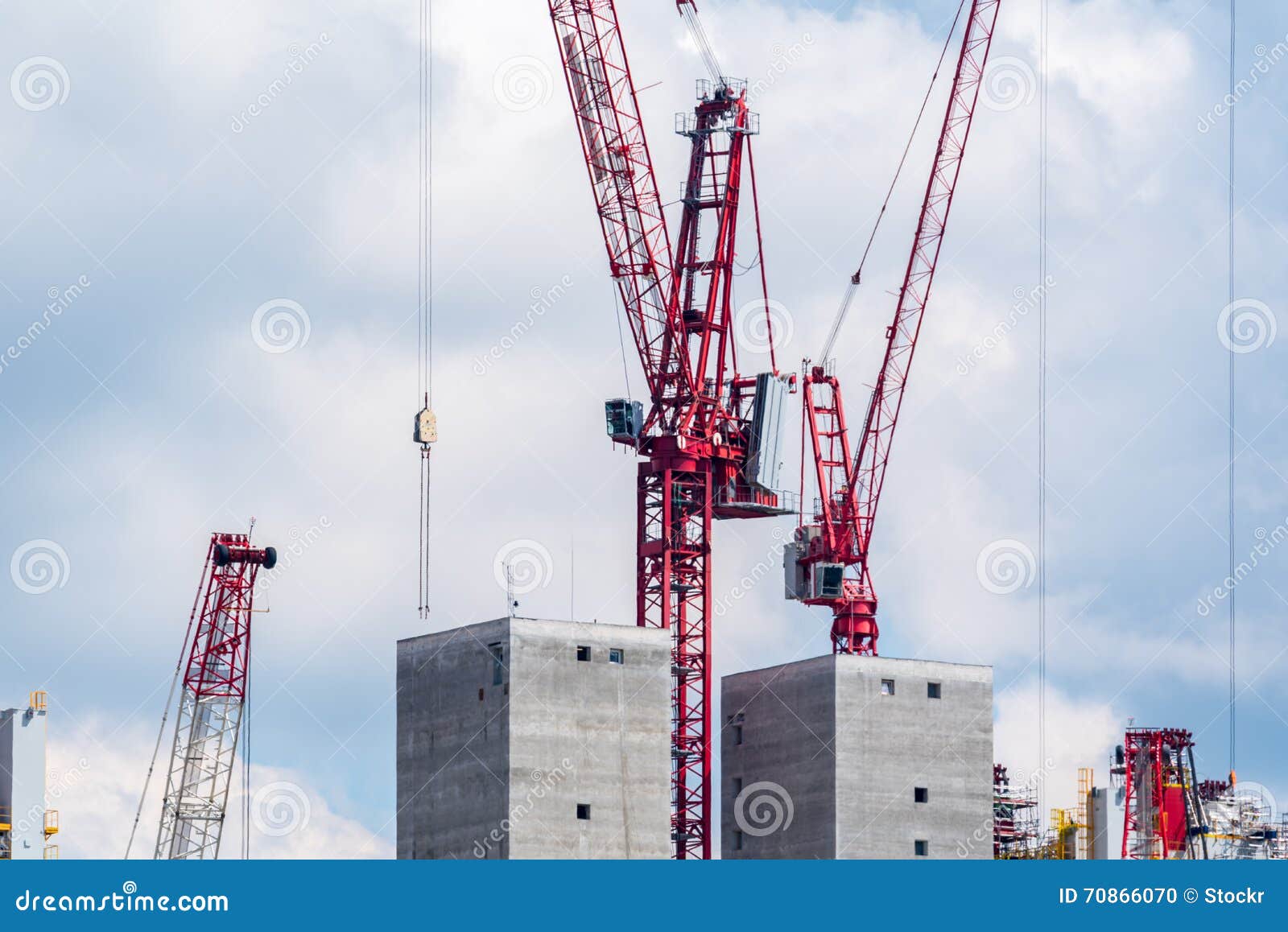 Construction Site of the New Modern Power Station Stock Photo - Image ...