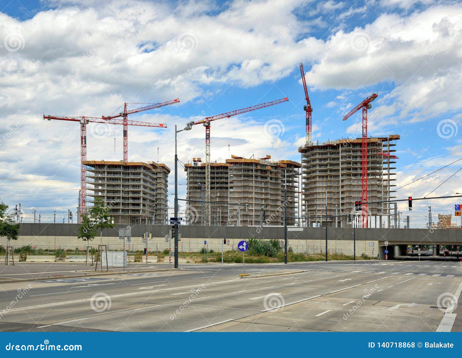Construction Site of the New Residential Development. Vienna, Austria ...